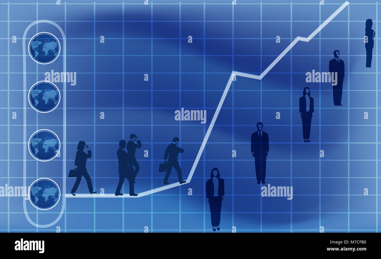 Business people walking on globe hi-res stock photography and images ...