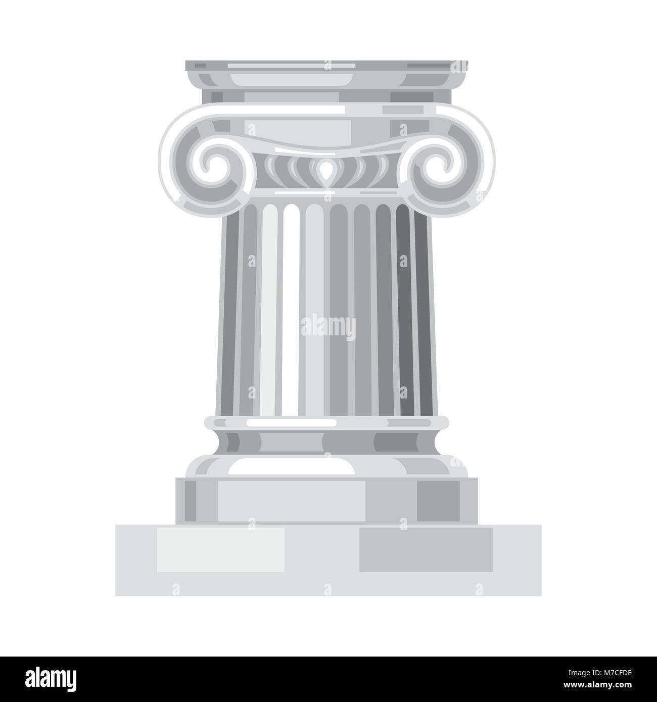 Ionic realistic antique greek marble column isolated Stock Vector Image ...