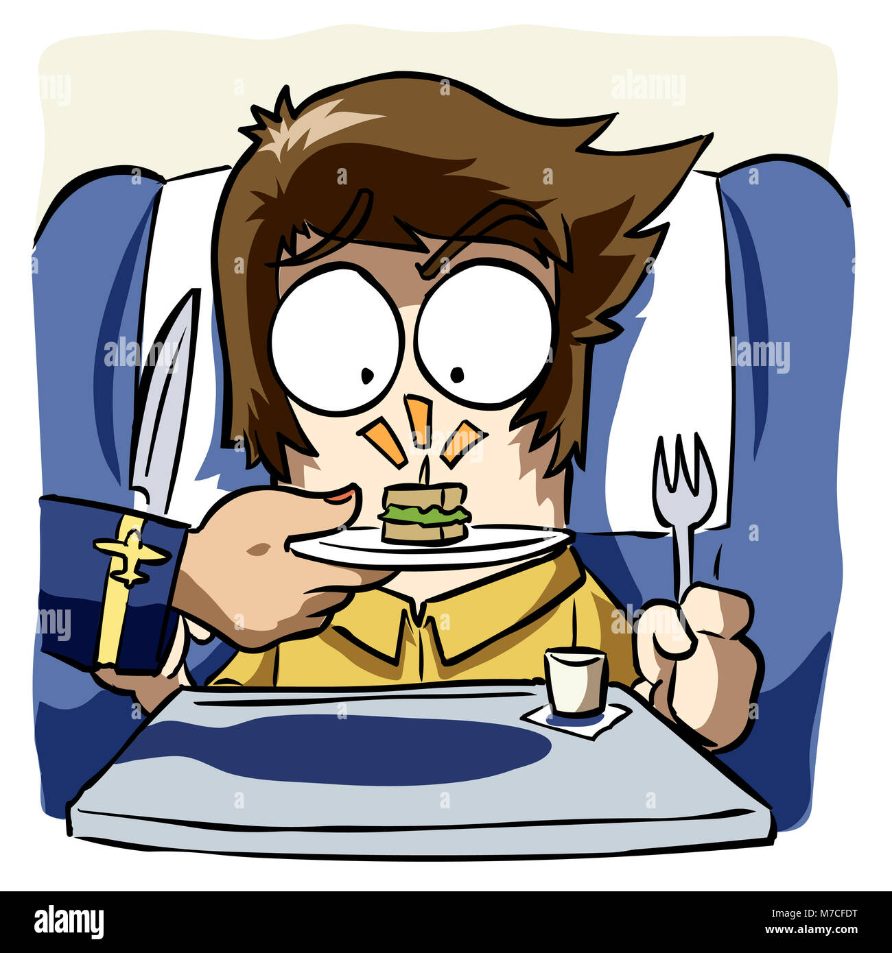 Hand holding table Cut Out Stock Images & Pictures - Alamy