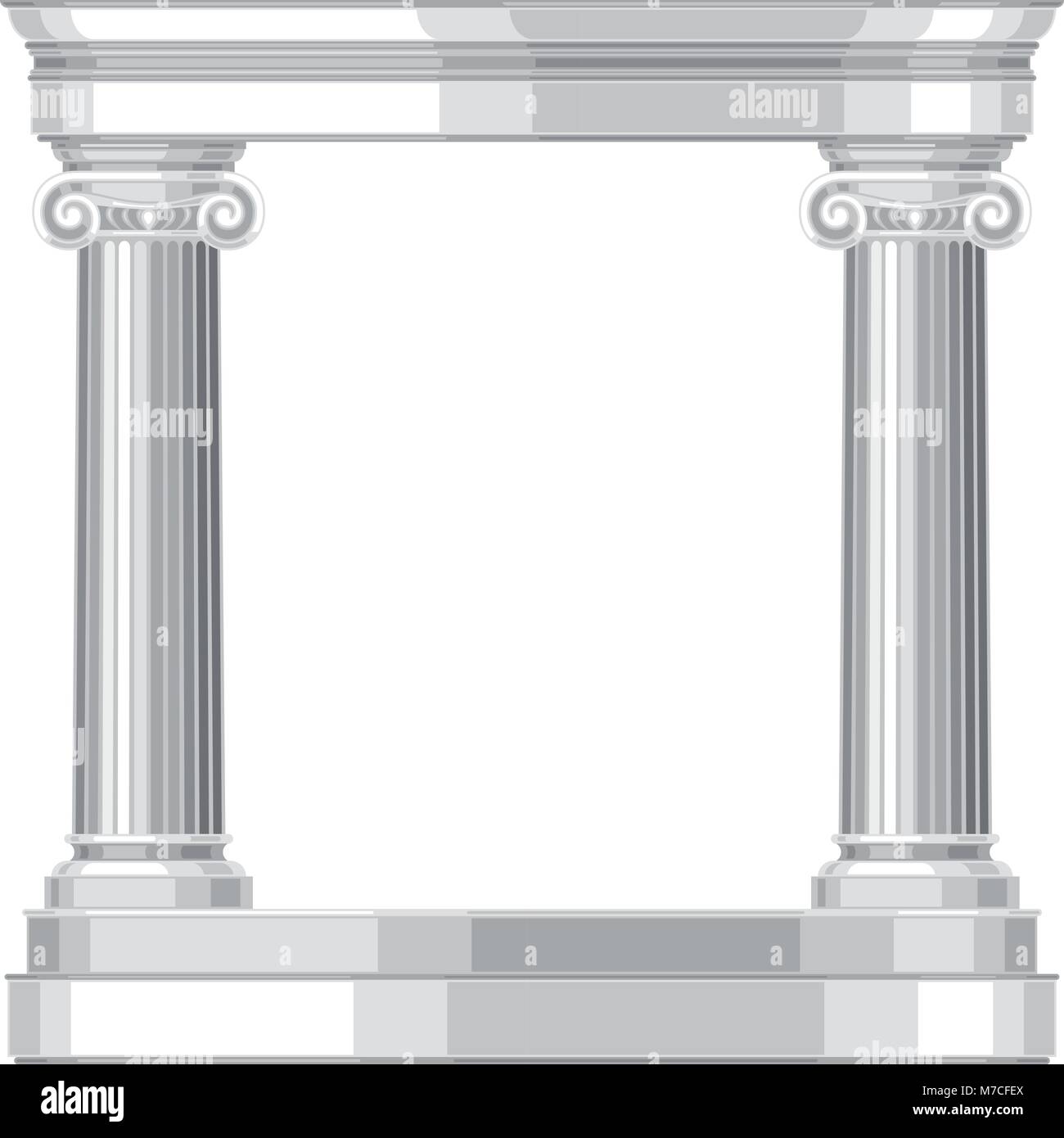 Ionic realistic antique greek temple with columns Stock Vector Image ...