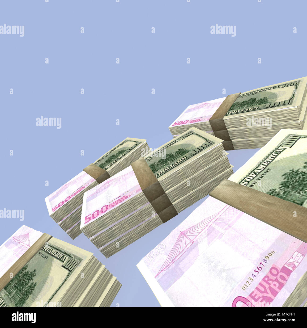 Bundles Of One Dollar Bills High Resolution Stock Photography and ...