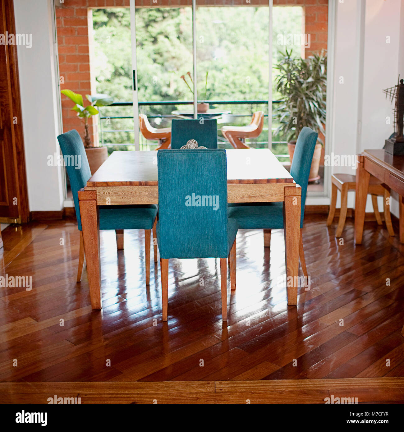 Interiors of a dining room Stock Photo - Alamy