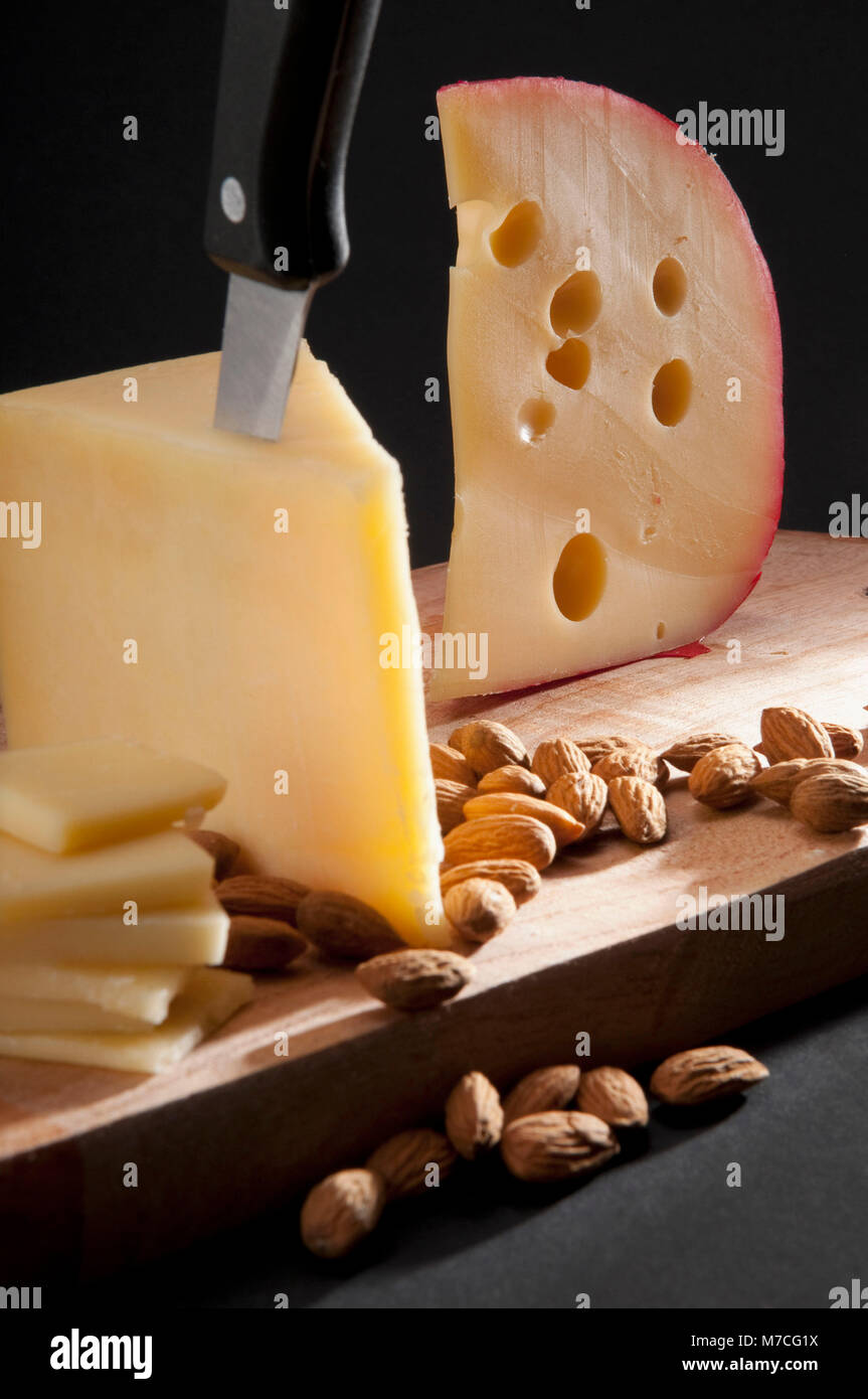 Close up cheese almonds hi-res stock photography and images - Alamy