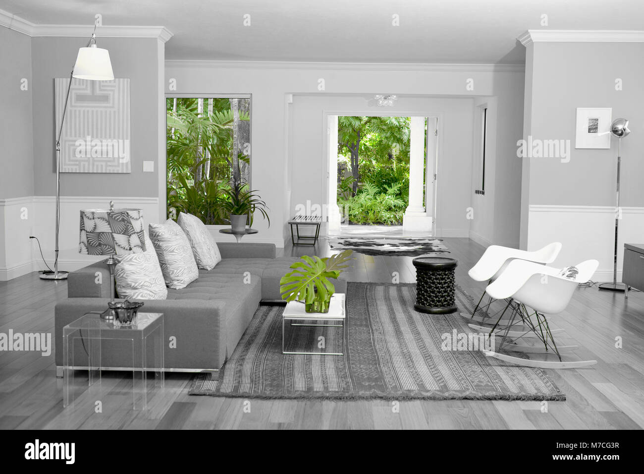 Interiors of a living room Stock Photo - Alamy