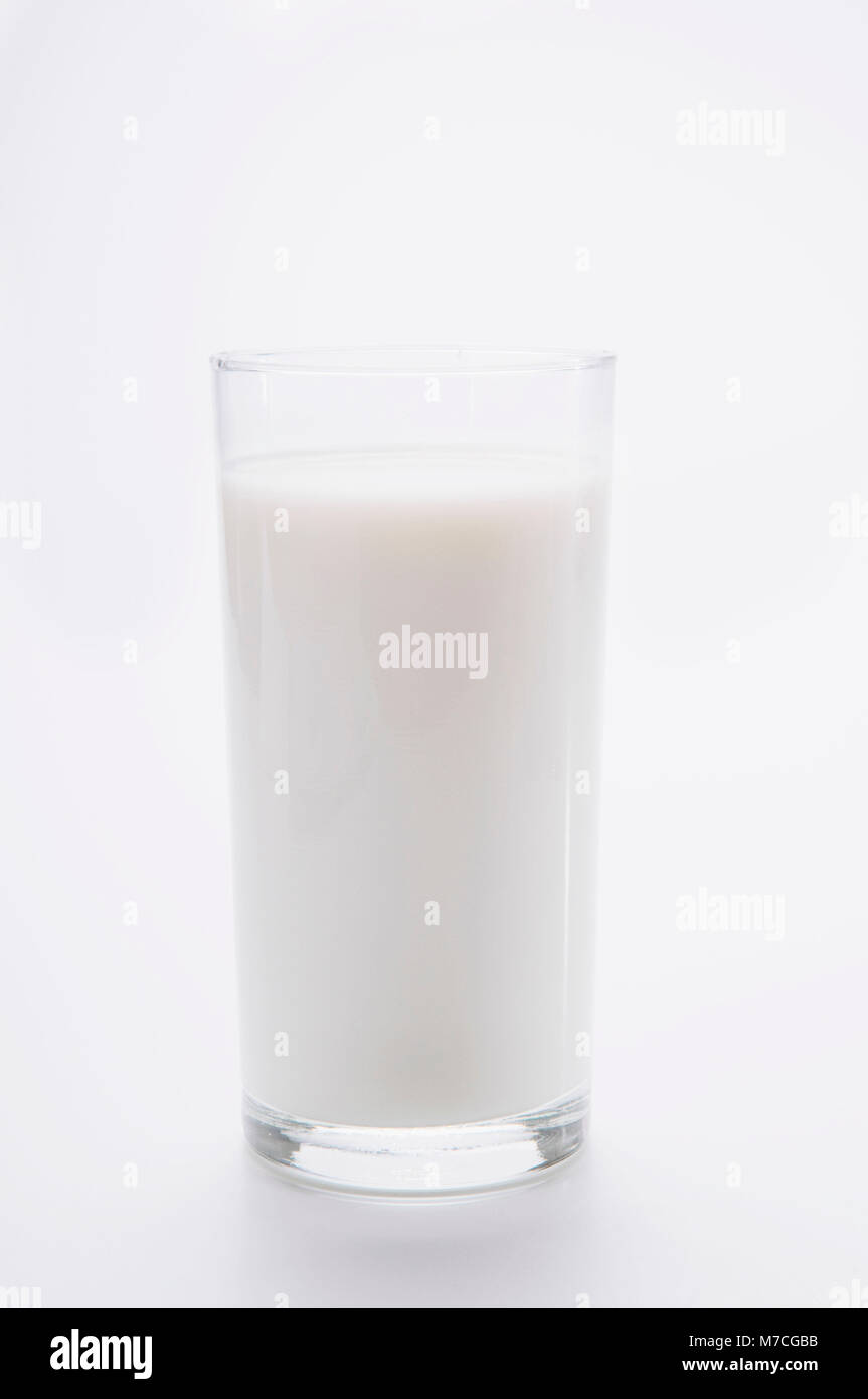Close-up of a glass of milk Stock Photo - Alamy