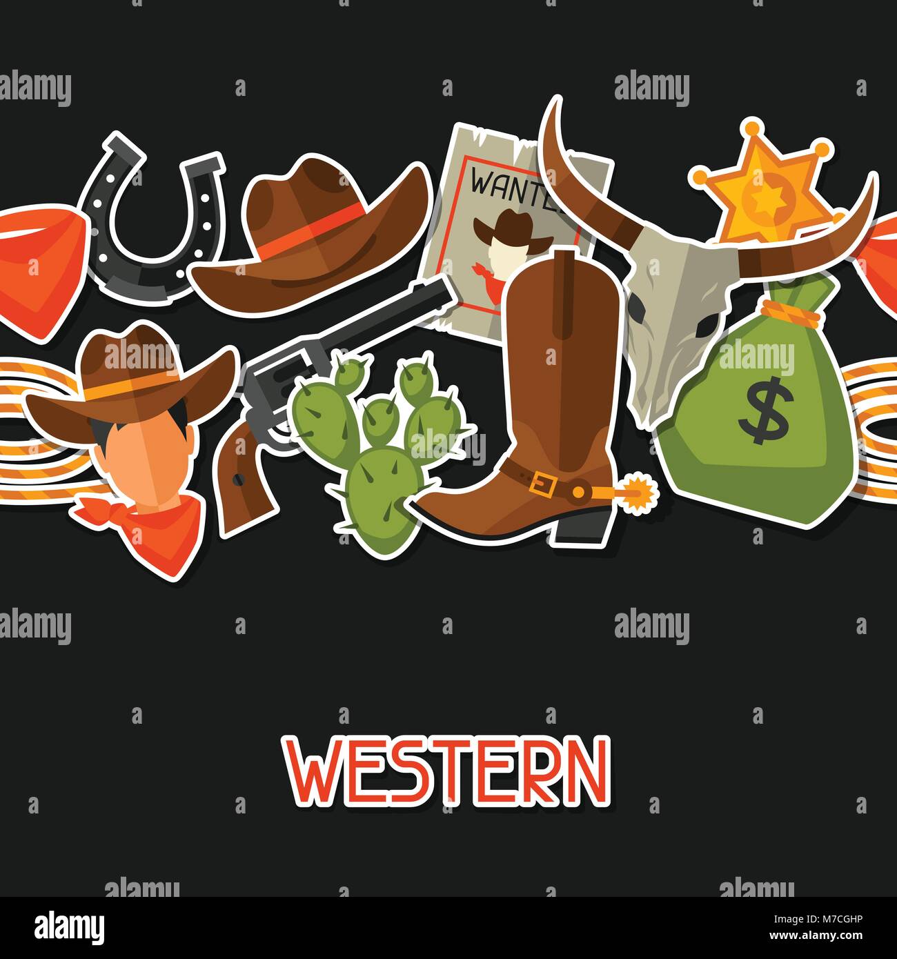 Country western pattern Stock Vector Images - Alamy