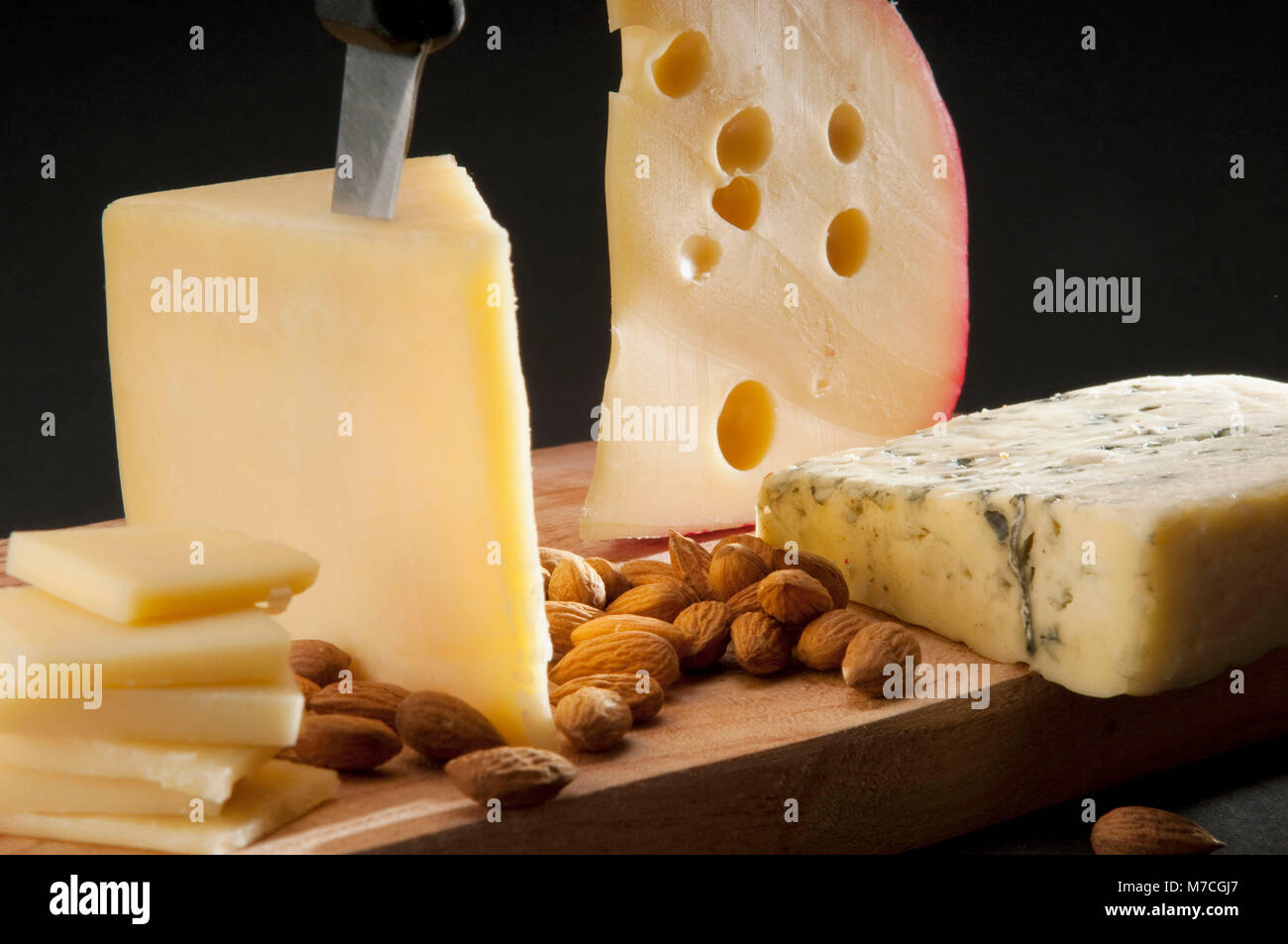 Close up cheese almonds hi-res stock photography and images - Alamy