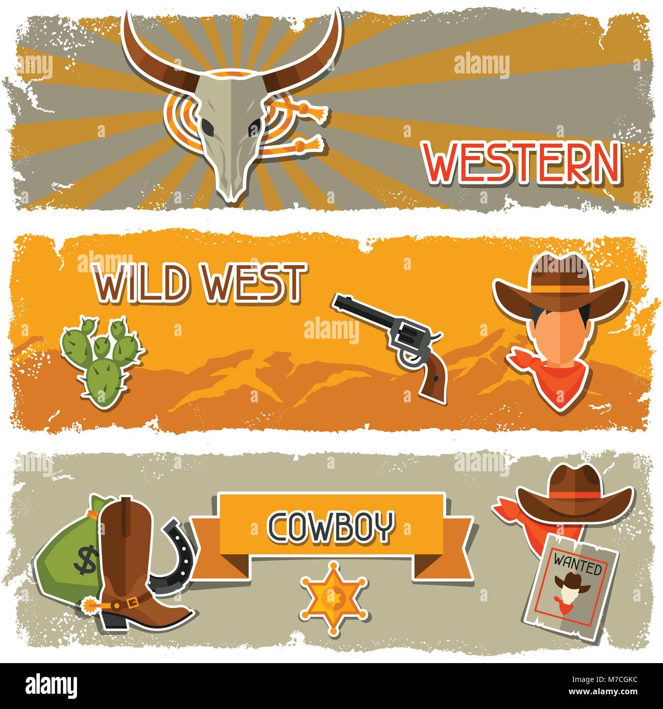 Western Banner Clip Art