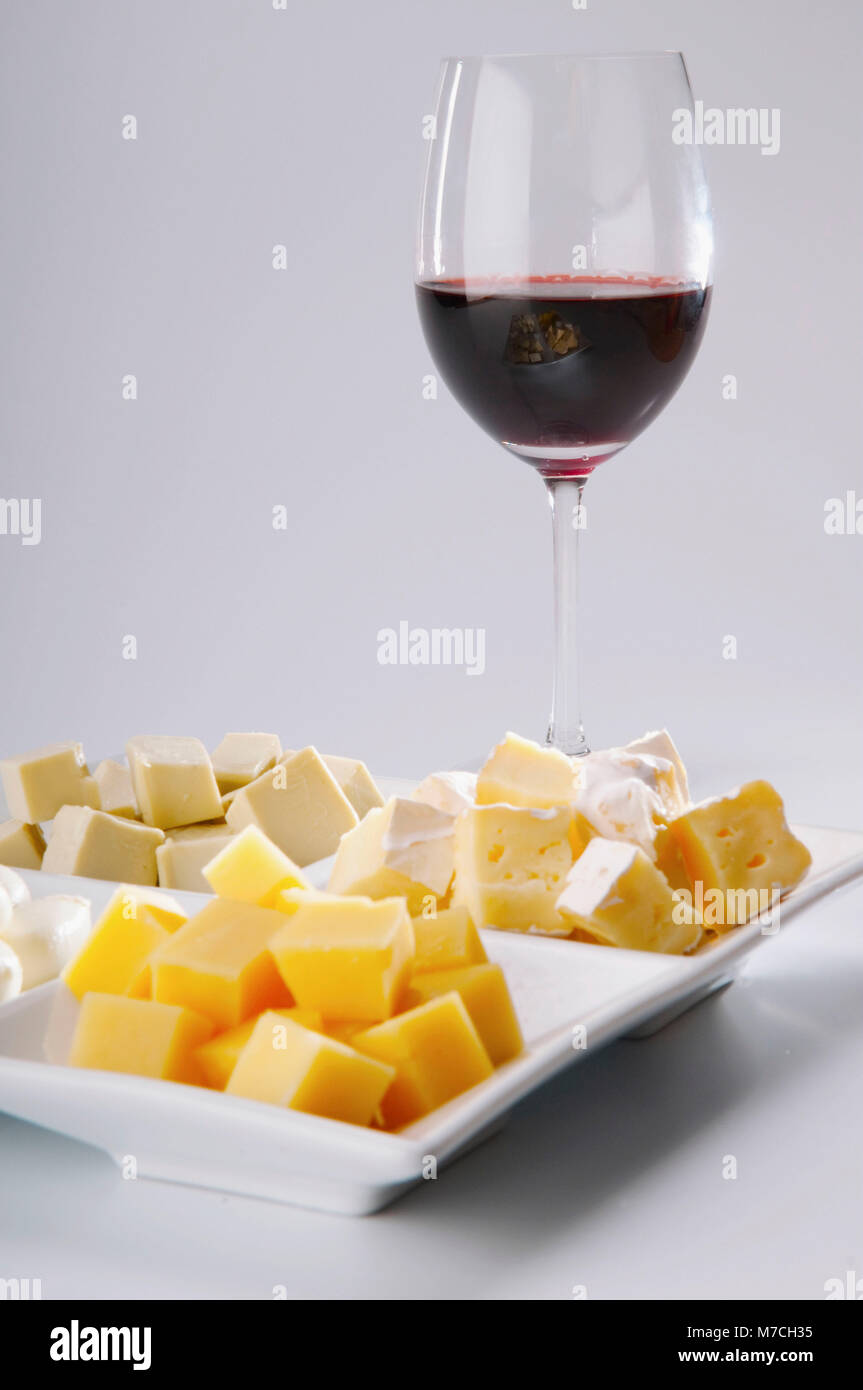 Cubes of assorted cheeses Stock Photo - Alamy
