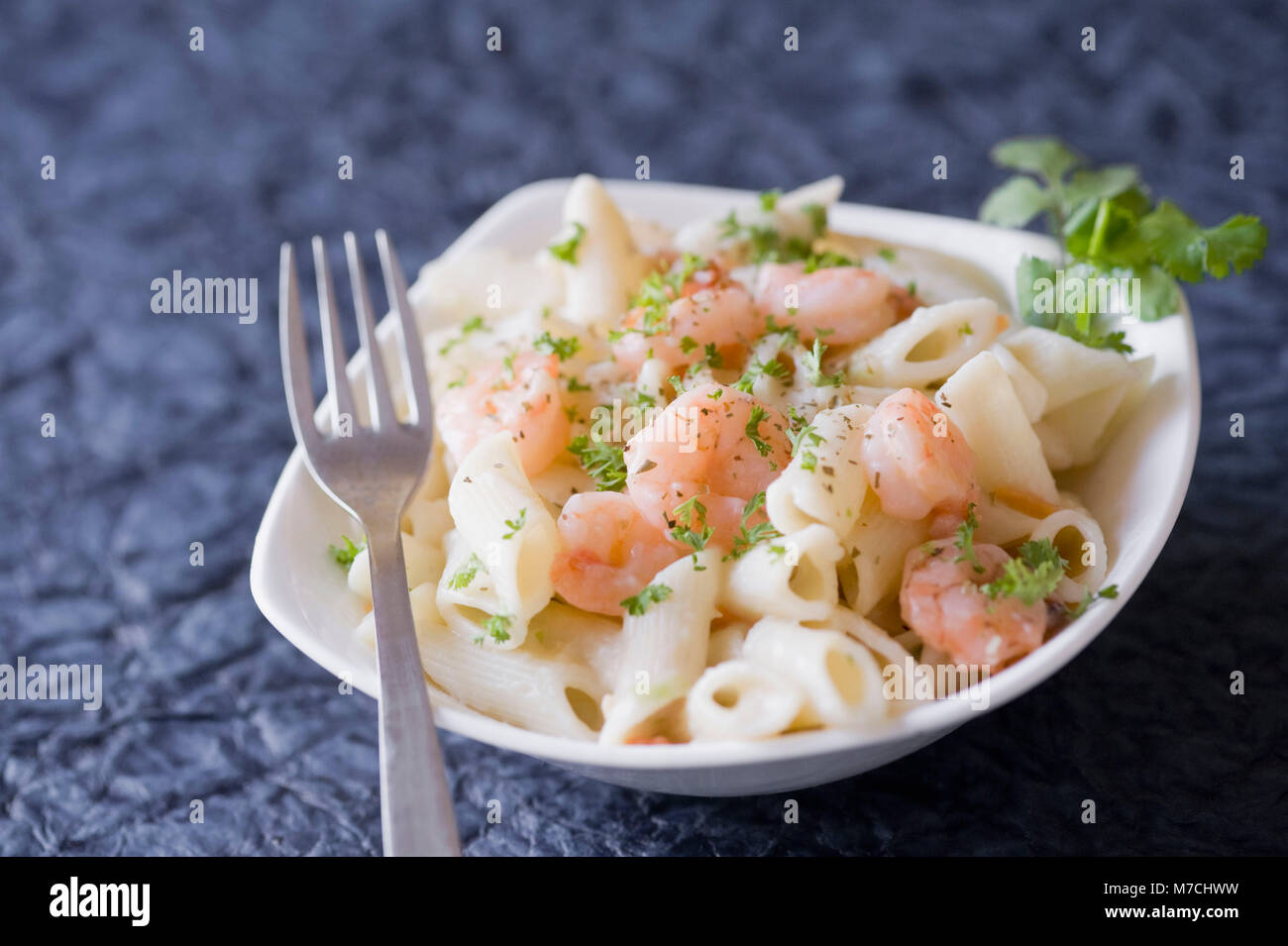 Close-up of a bowl of cooked pasta Stock Photo - Alamy
