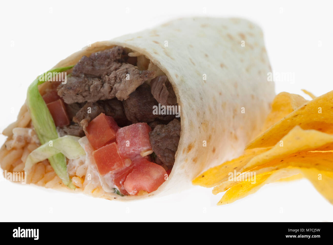 Close-up of a burrito Stock Photo - Alamy