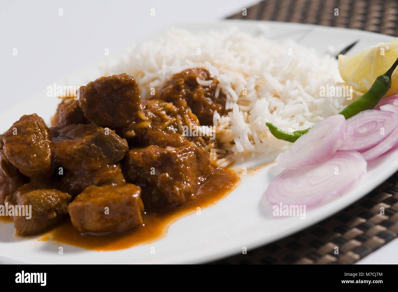 Mutton Curry With Rice