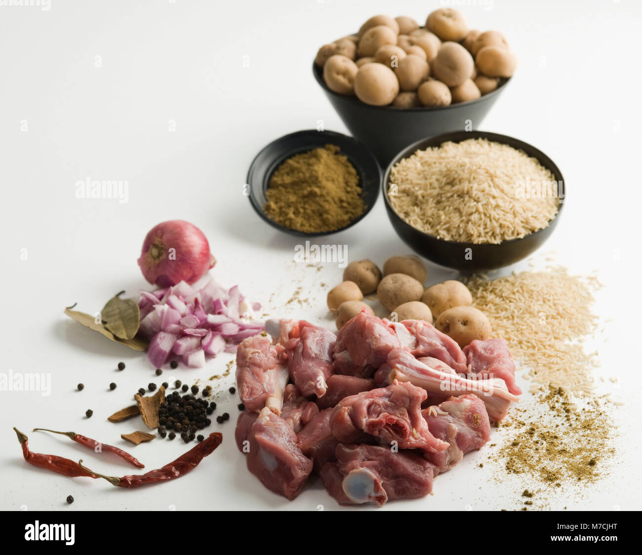 Close-up of mutton with ingredients Stock Photo - Alamy