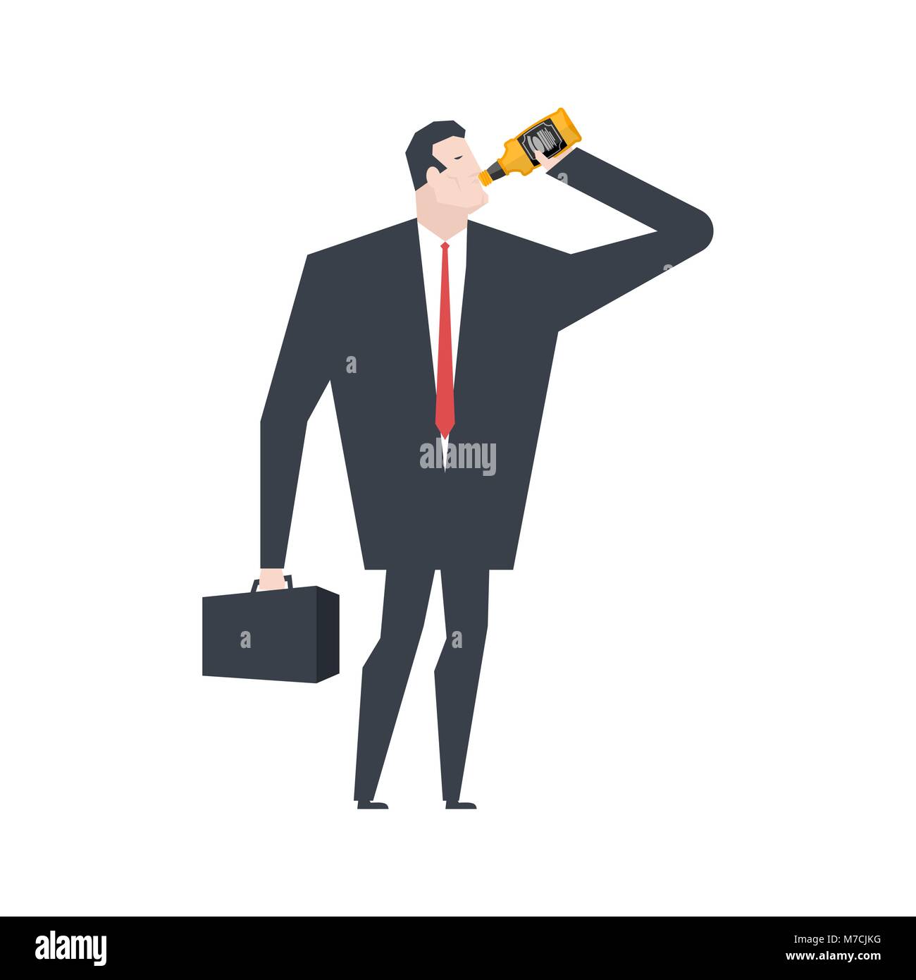 Alcohol problem work business alcoholism Stock Vector Images - Alamy