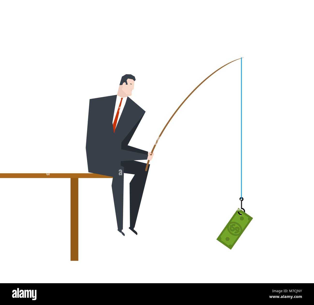 Fishing market at the the dock Stock Vector Images - Alamy