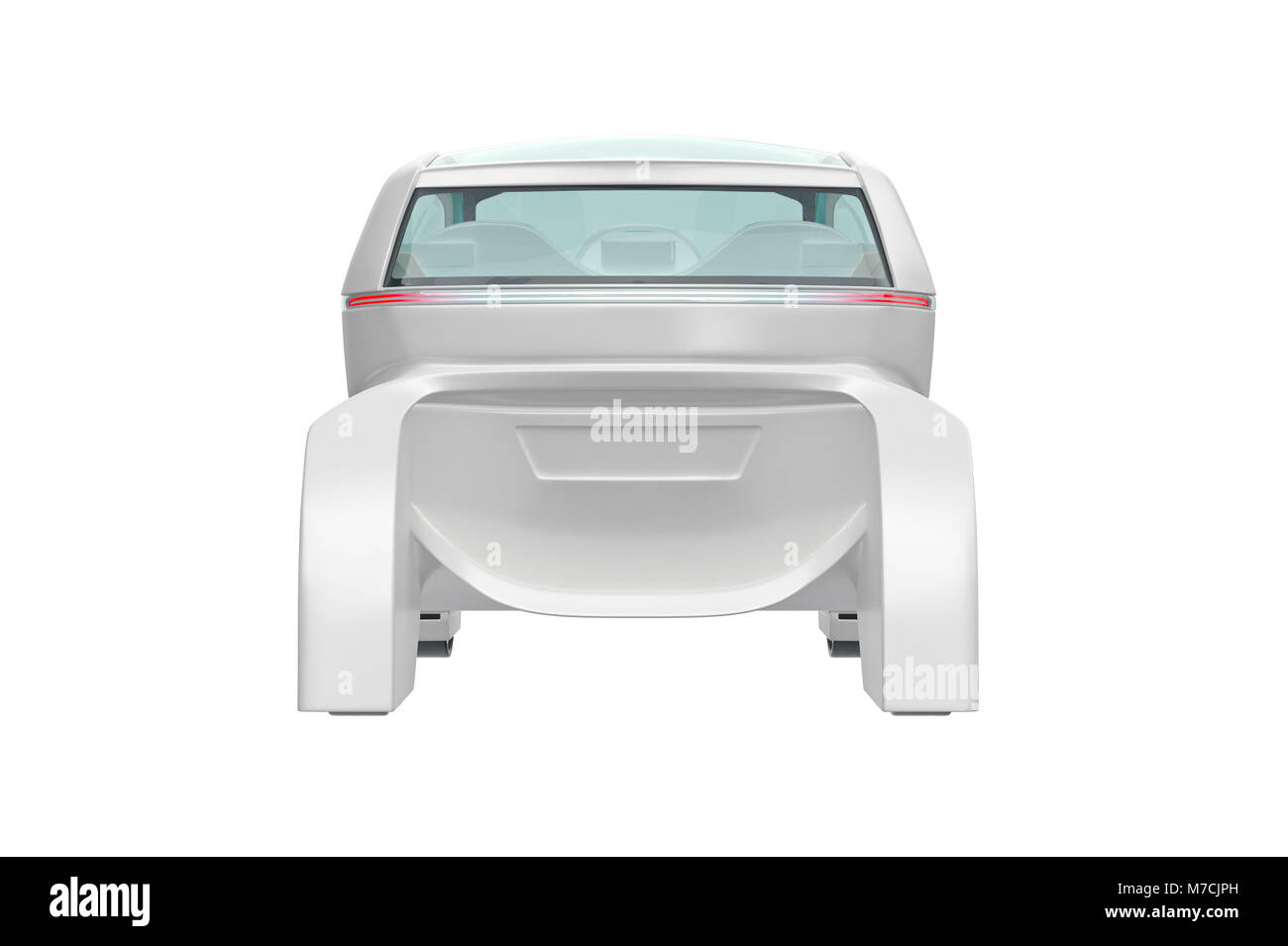 Car future electric, back view Stock Photo - Alamy