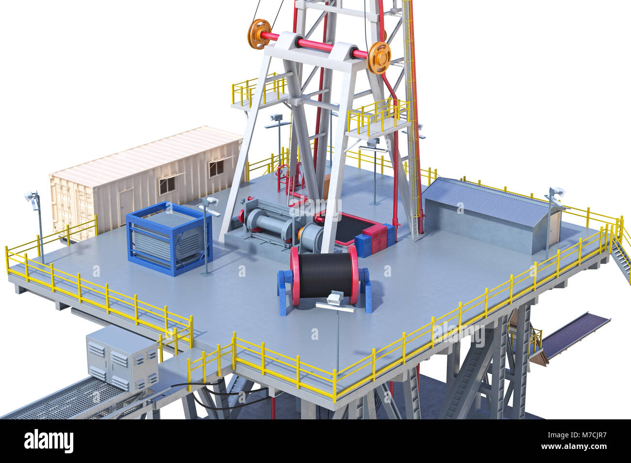 Rig drilling well, close view Stock Photo - Alamy