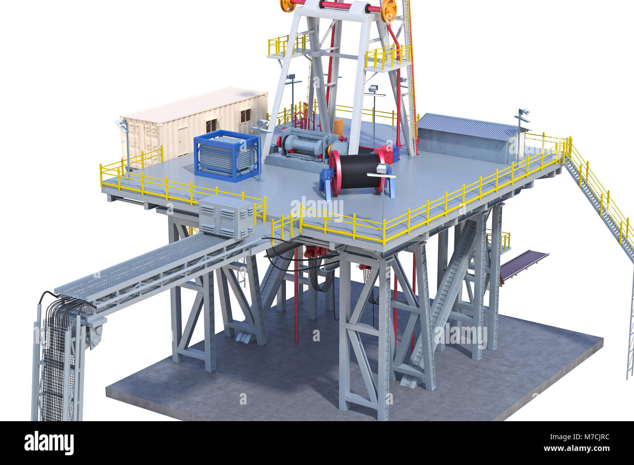 Land rig industrial platform, close view Stock Photo - Alamy