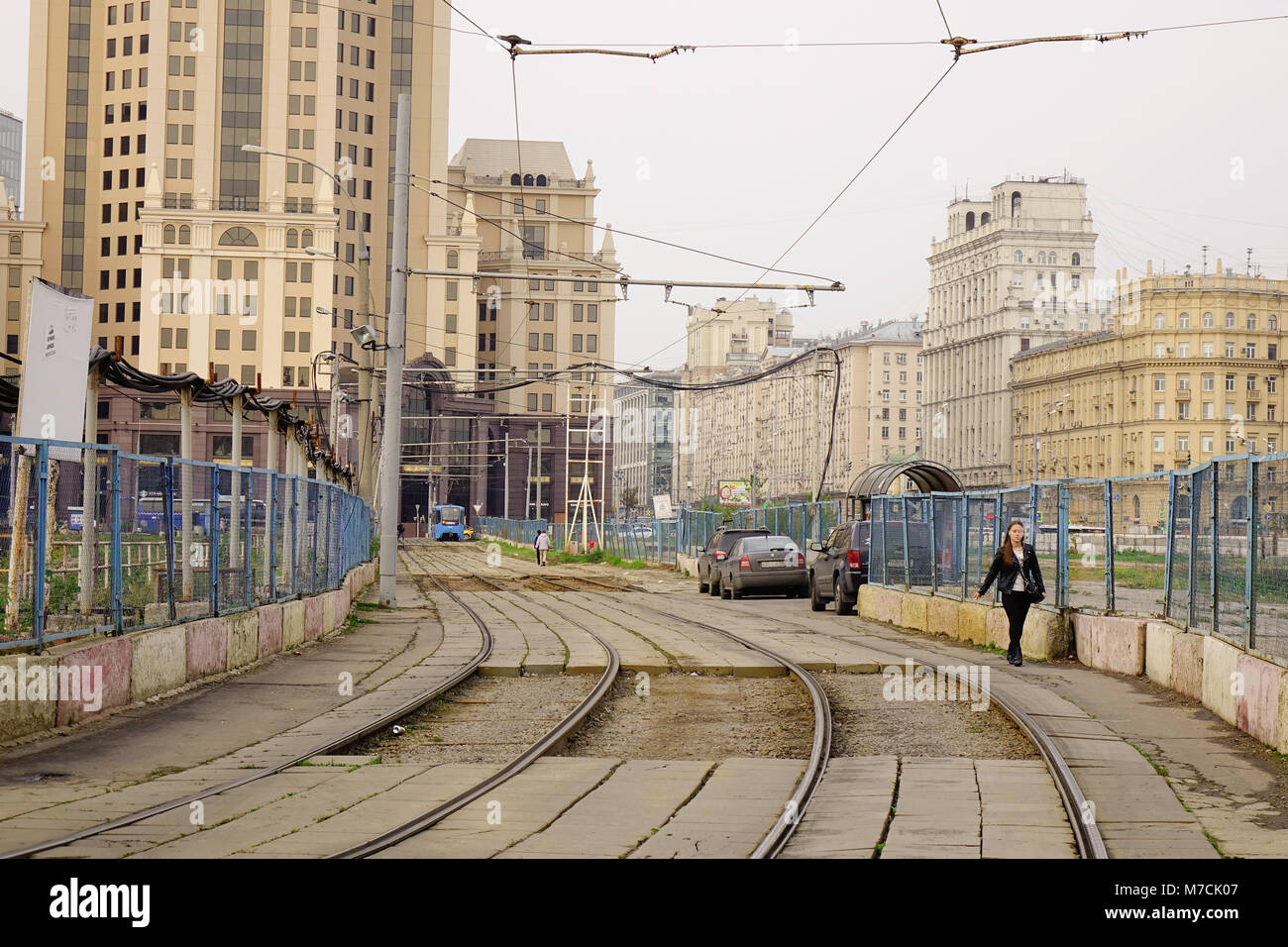 Moscow, Russia - Oct 3, 2016. Transport infrastructure of railway ...