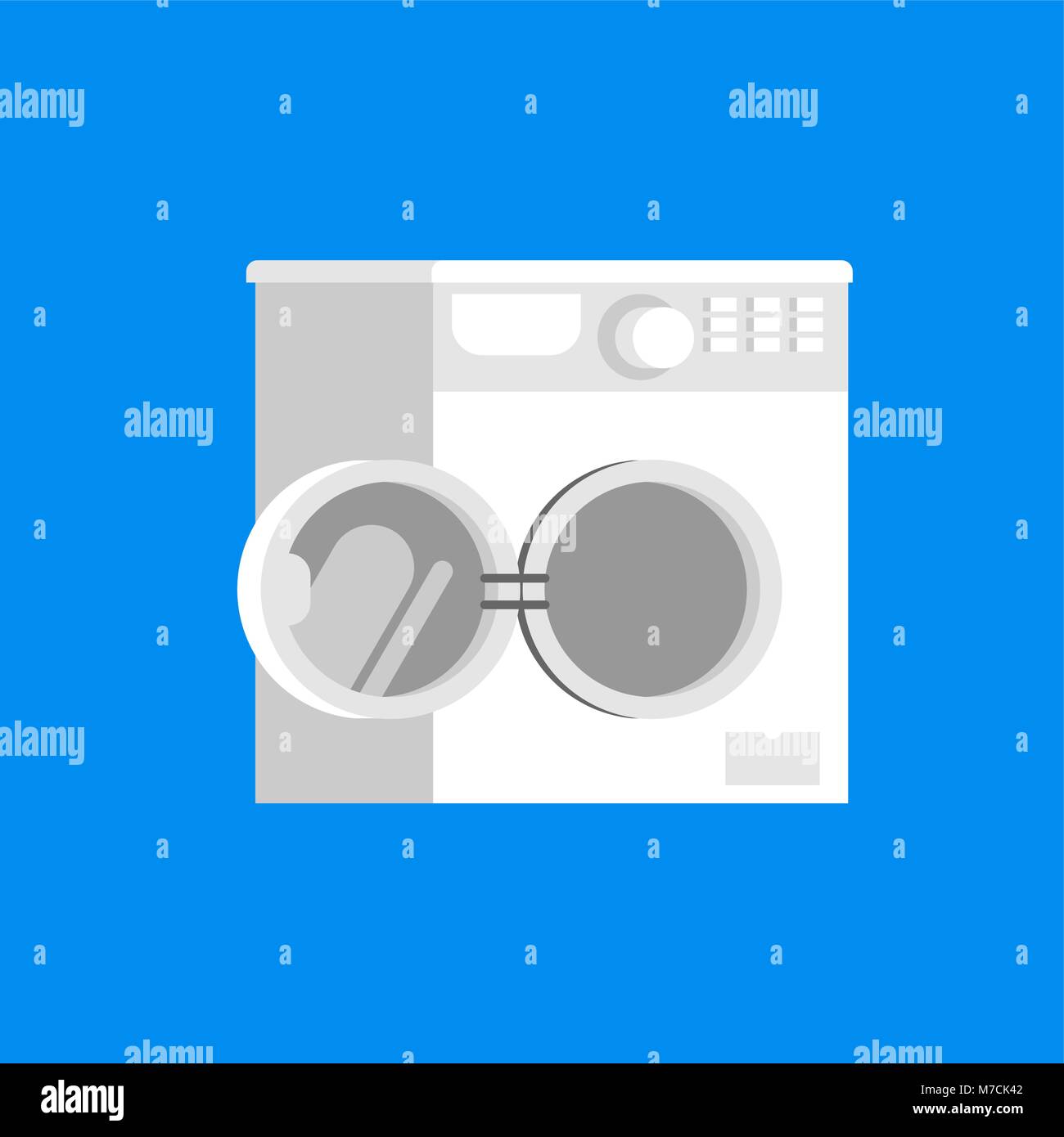 Washing machine open door isolated. Vector illustration Stock Vector ...