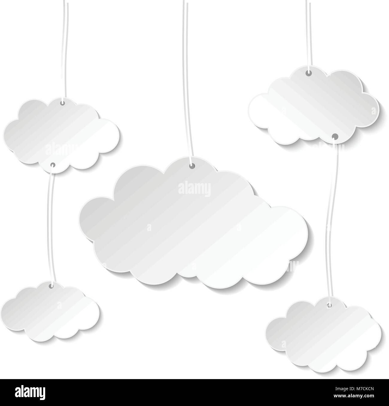 Cloud Paper style for your text , Banner for web design , isolated on ...