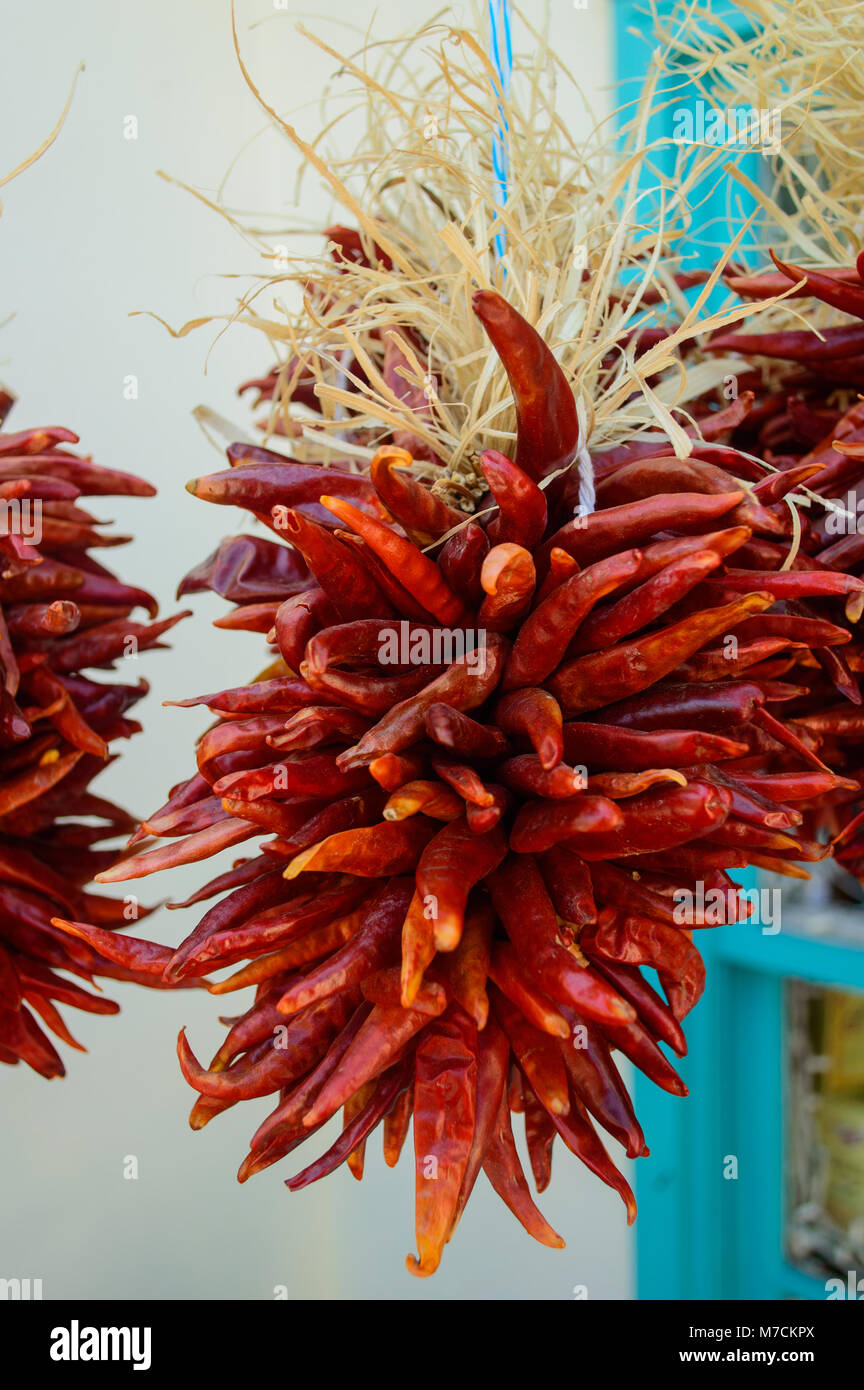 Chili peppers drying in sun hi-res stock photography and images - Alamy