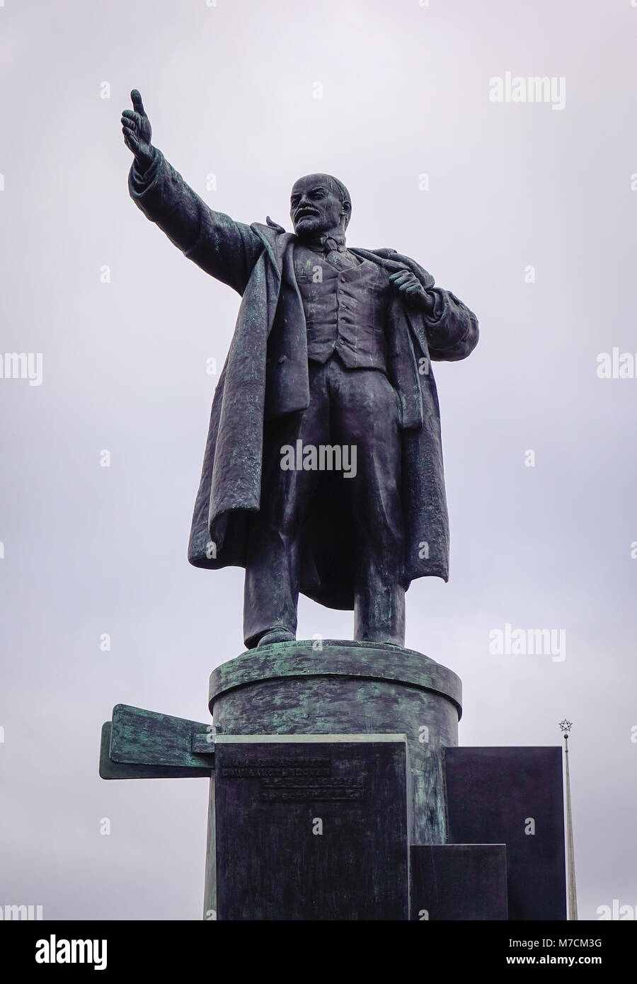 Saint Petersburg, Russia - Oct 5, 2016. Detail of Lenin Statue in Saint ...