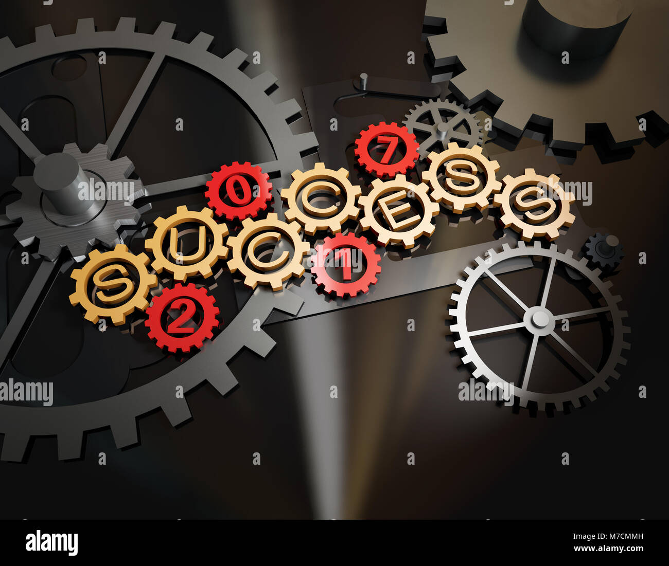 Success and gear, teamwork, goal achievement Stock Photo - Alamy