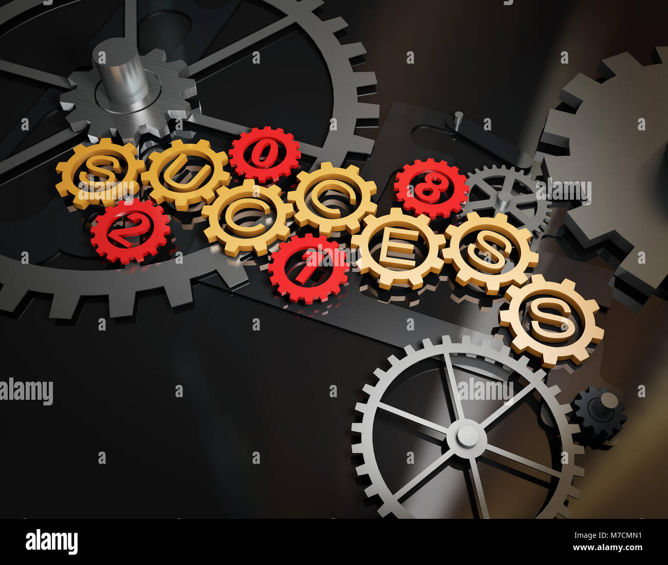 Success and gear, teamwork, goal achievement Stock Photo - Alamy