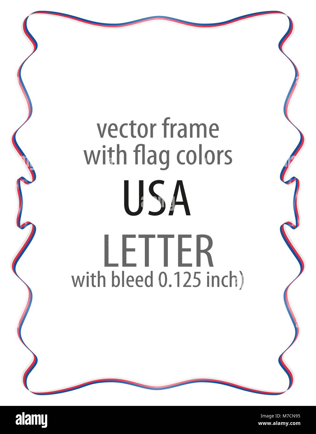 Frame and border of ribbon with the colors of the USA flag Stock Vector ...