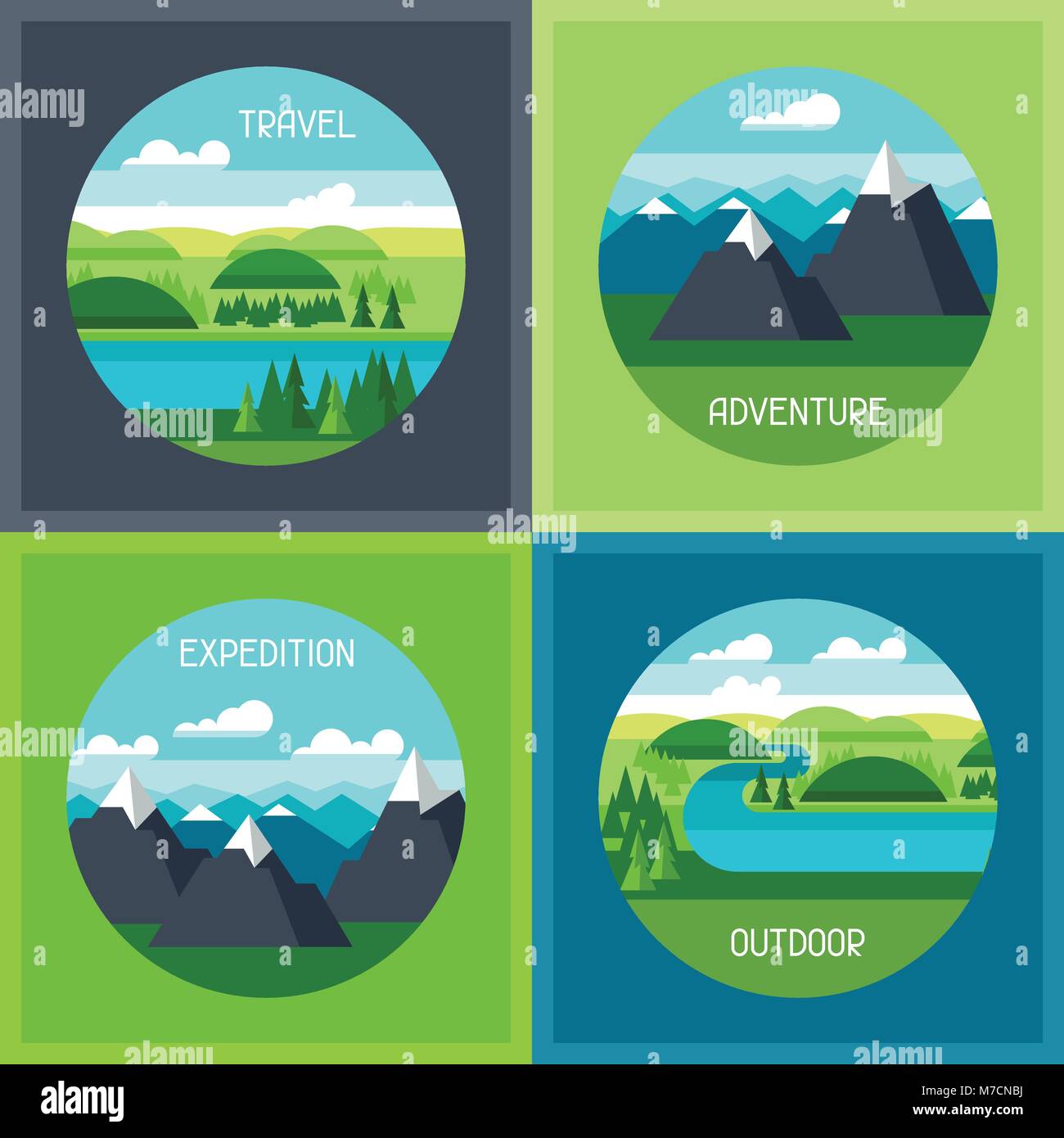 Recreation area hike Stock Vector Images - Alamy