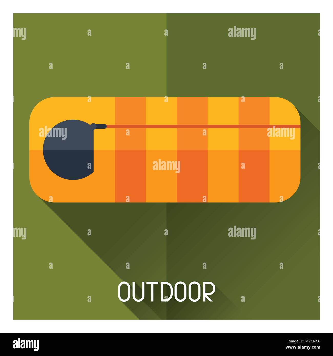 Travel sleeping bag icon Cut Out Stock Images & Pictures - Alamy