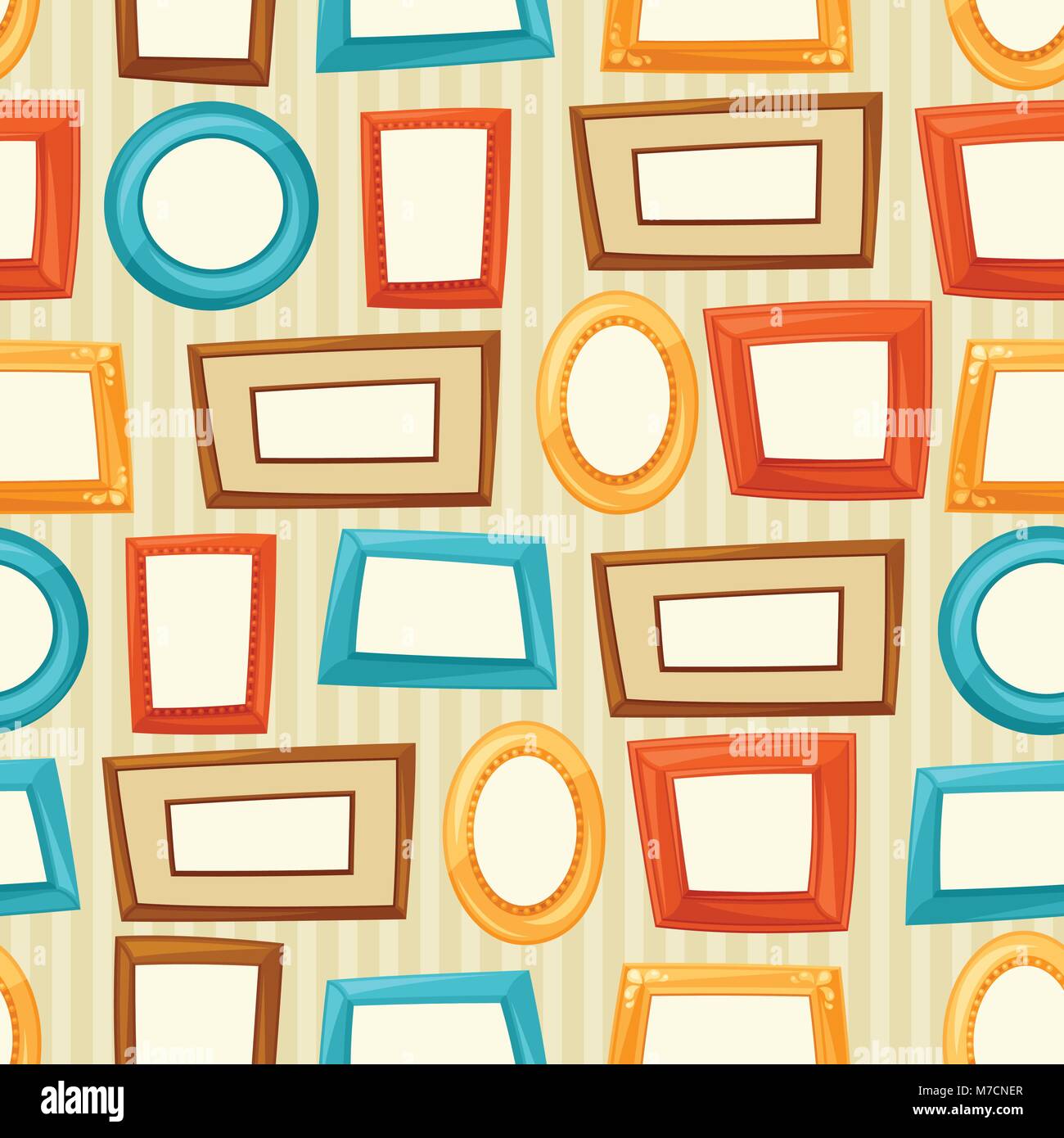 Seamless pattern background with color various frames Stock Vector ...