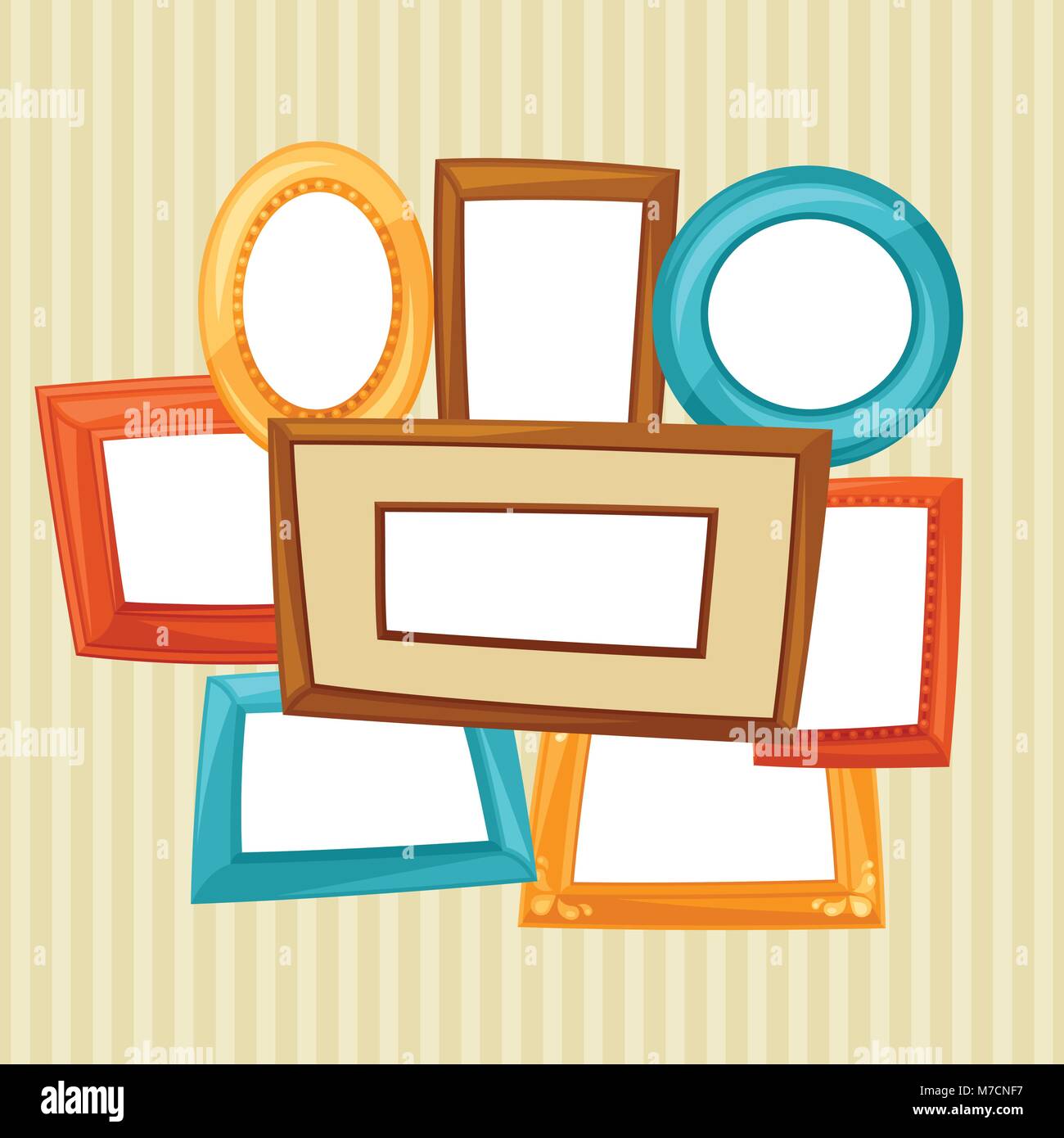 Wall frames cartoon hi-res stock photography and images - Alamy