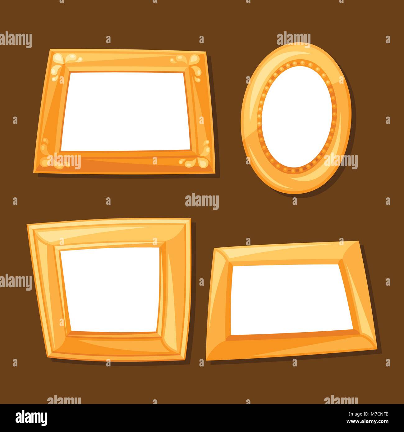 Gold Frames Stock Vector Images - Alamy