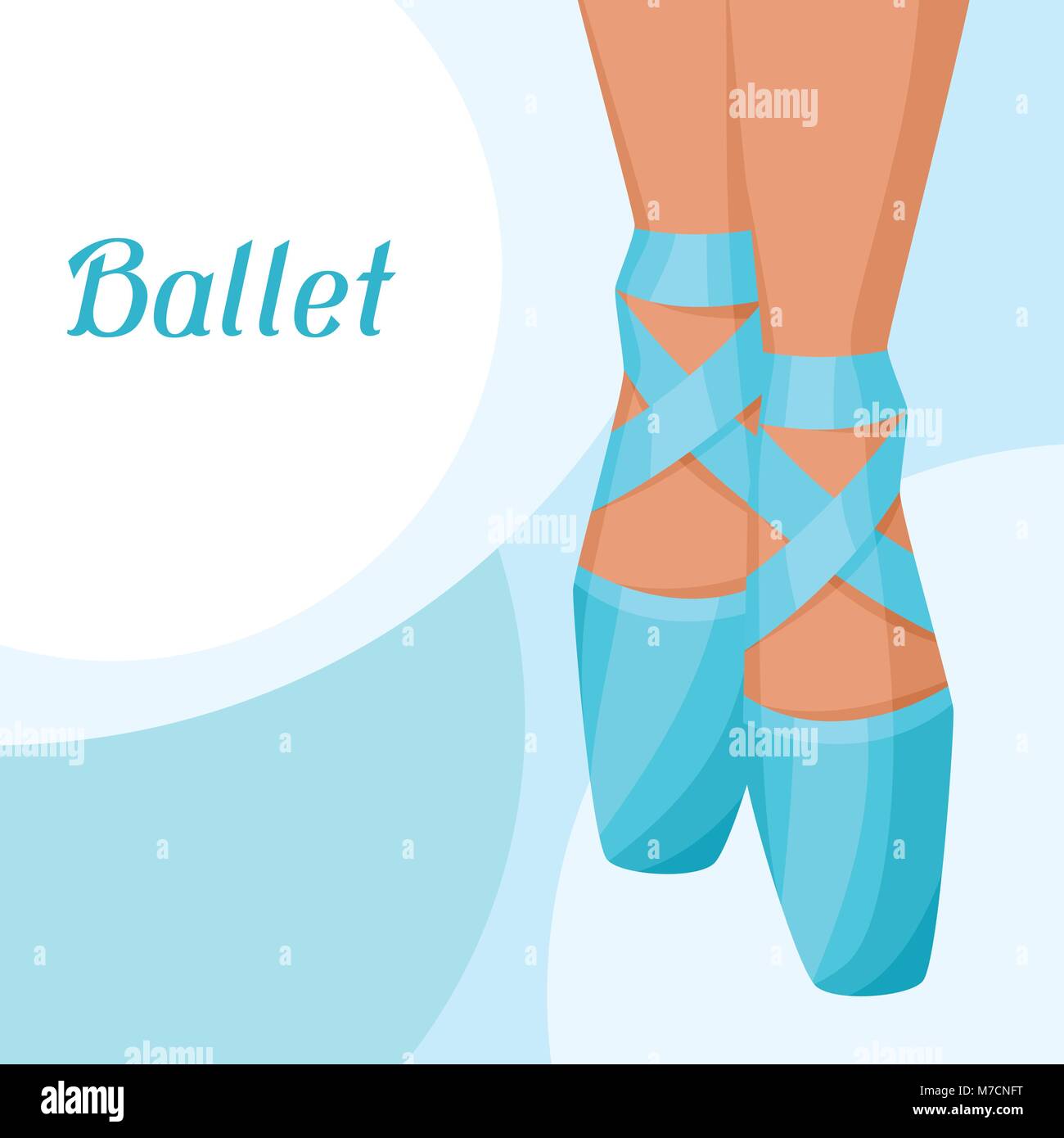 Invitation card to ballet dance show with pointe Stock Vector Image ...