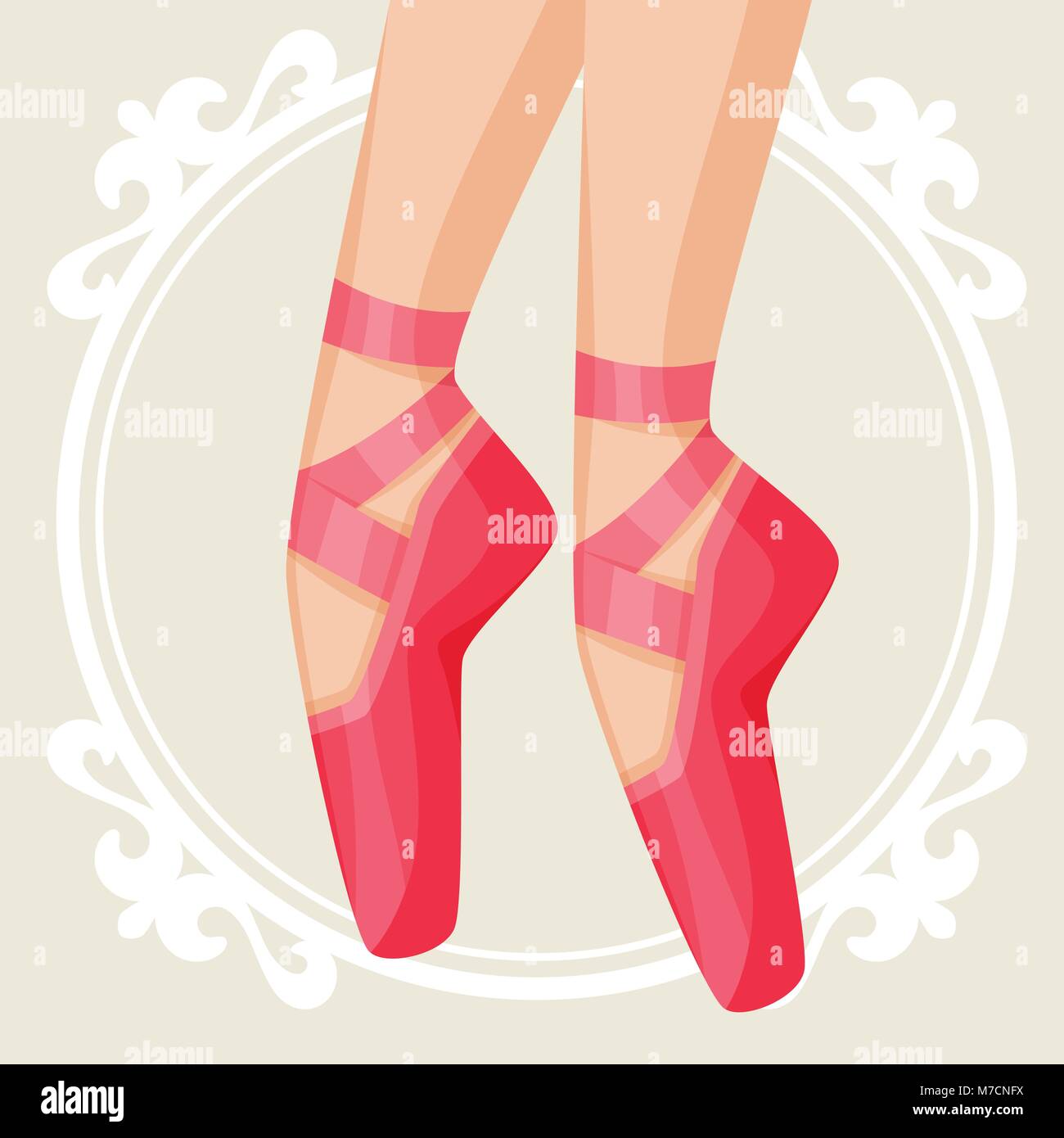 Invitation card to ballet dance show with pointe Stock Vector Image ...