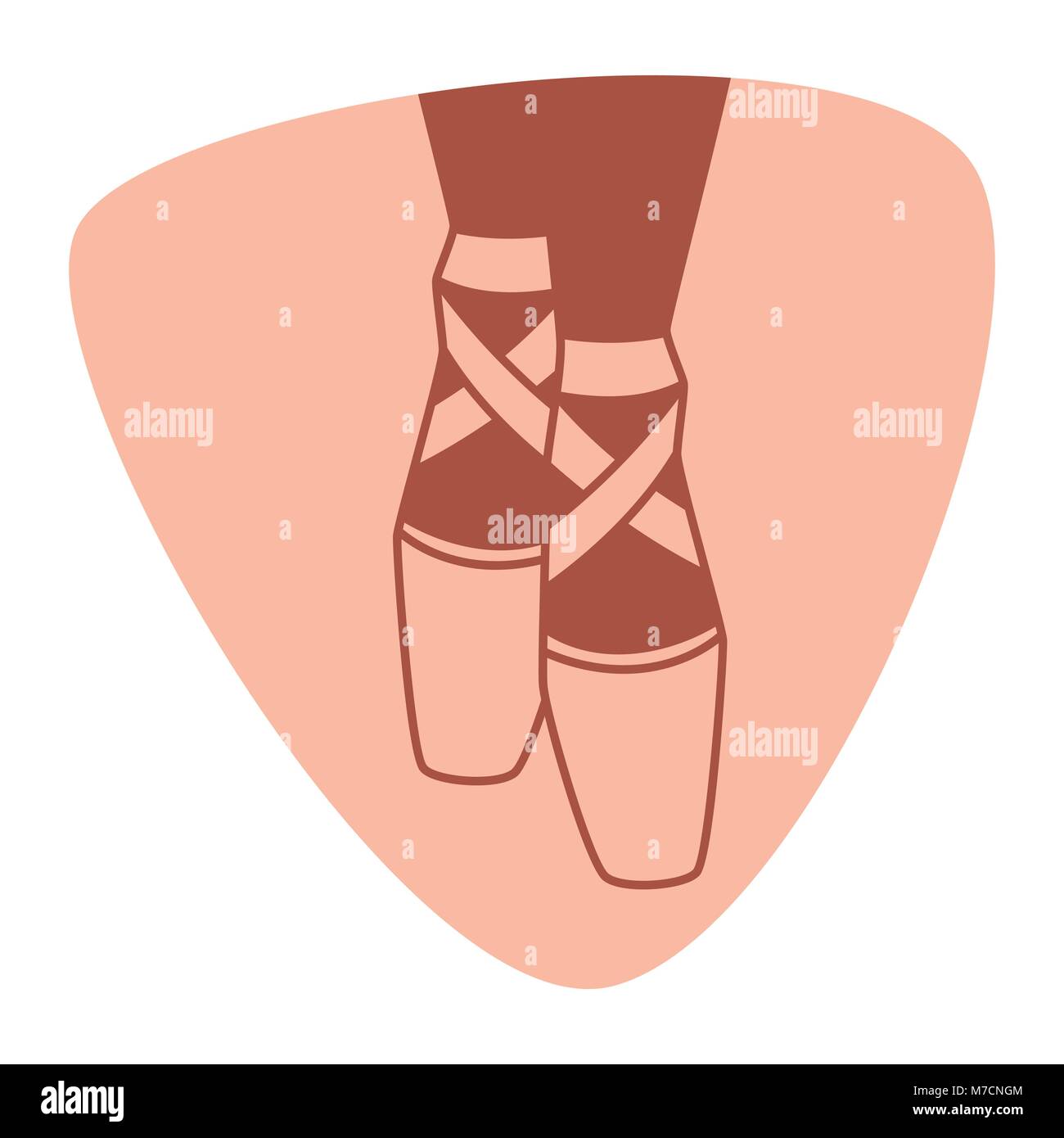 Emblem of dance studio with ballet pointe shoes Stock Vector Image ...