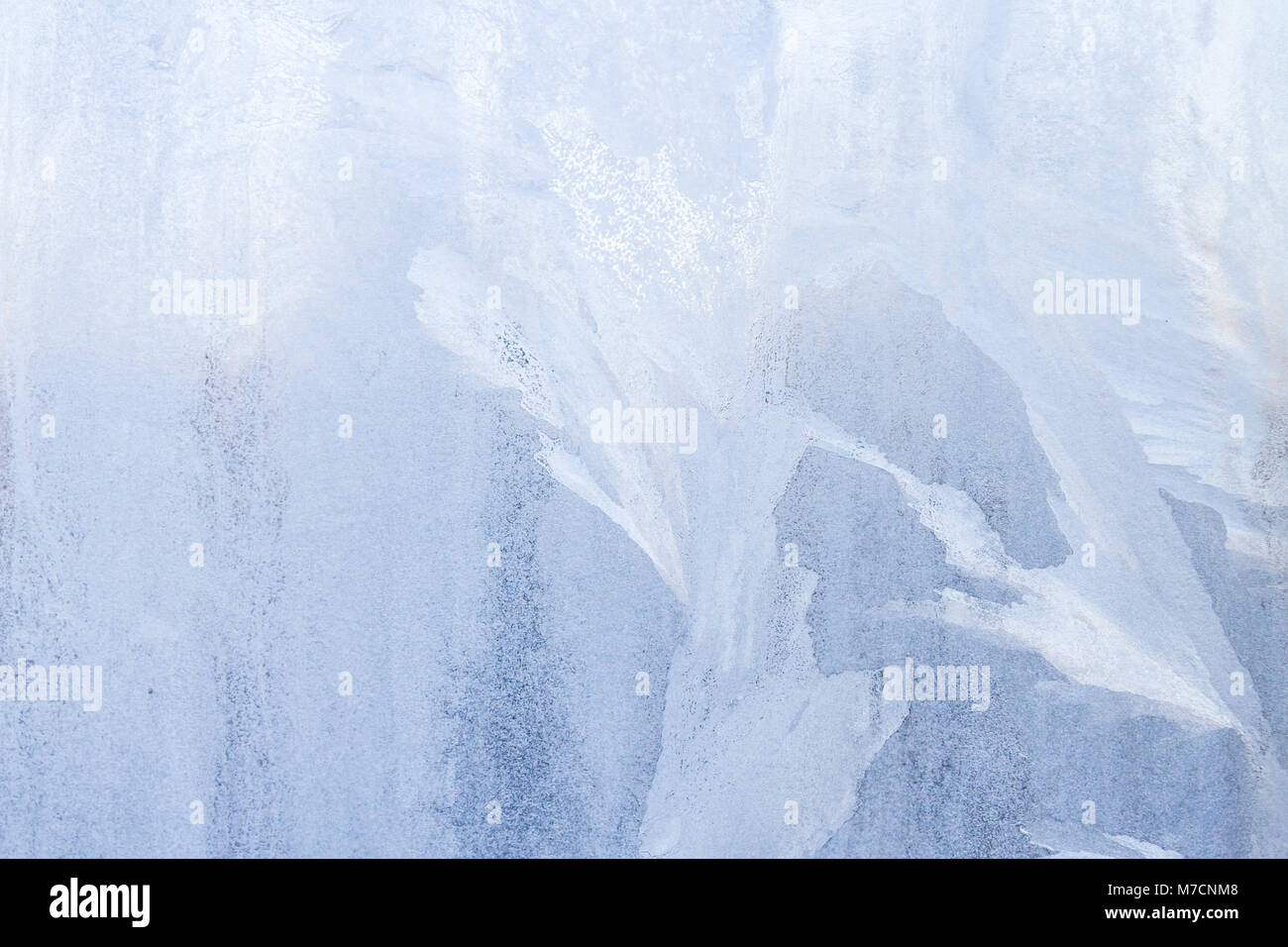 Winter frosty patterns on the frozen ice window Stock Photo - Alamy