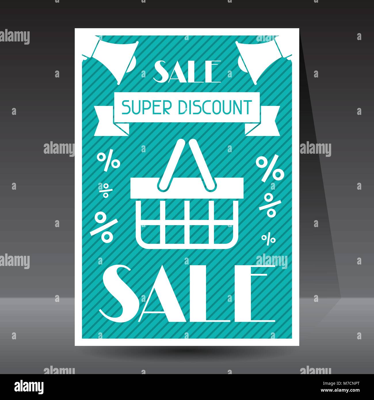 Sale and shopping flyer advertising poster design Stock Vector Image ...
