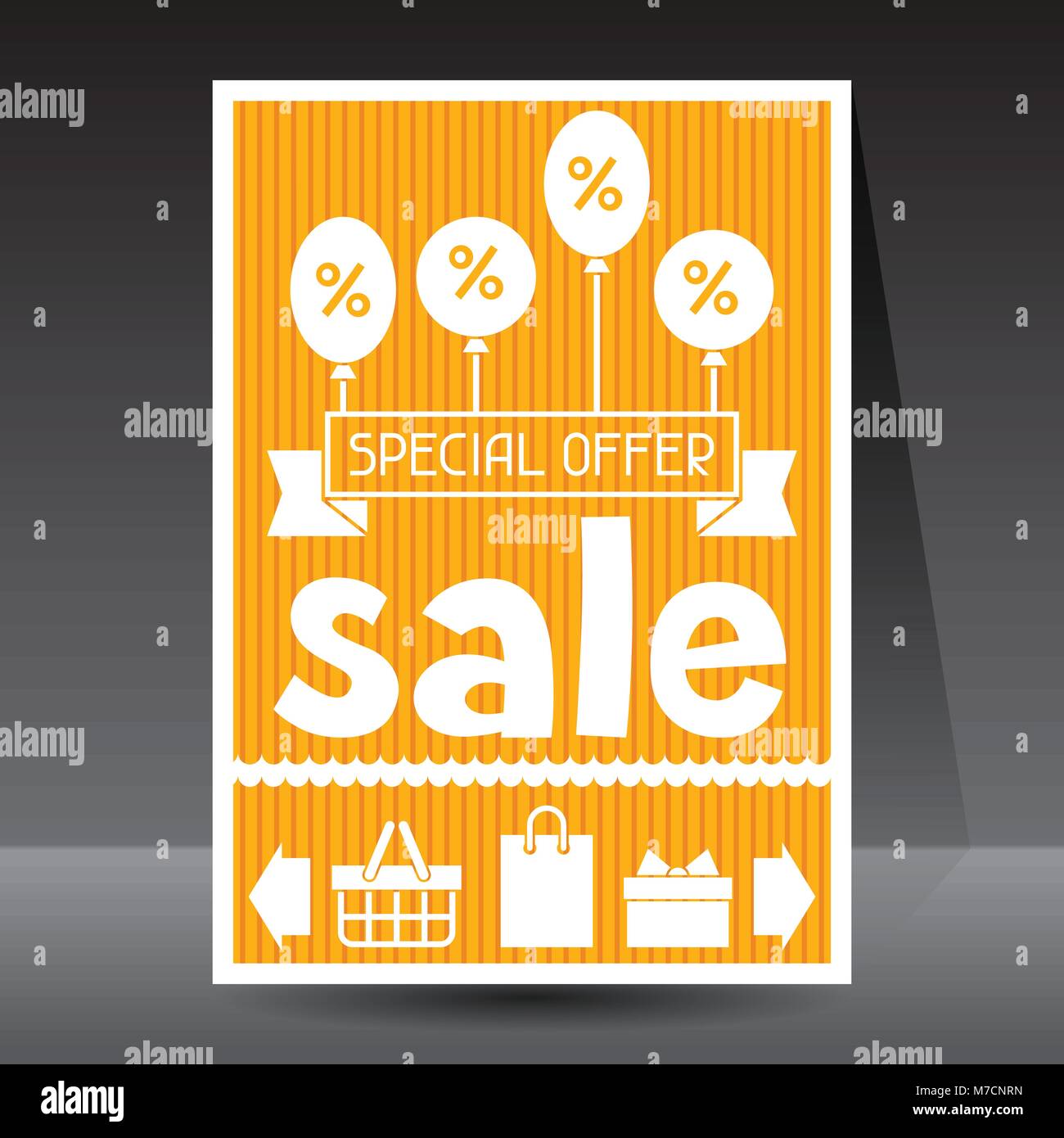 Sale and shopping flyer advertising poster design Stock Vector Image ...