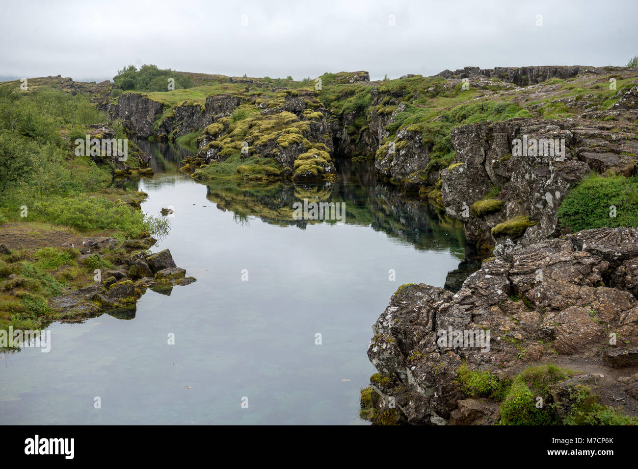 The Silfra fissure, Þingvellir, where the European and American Plates ...