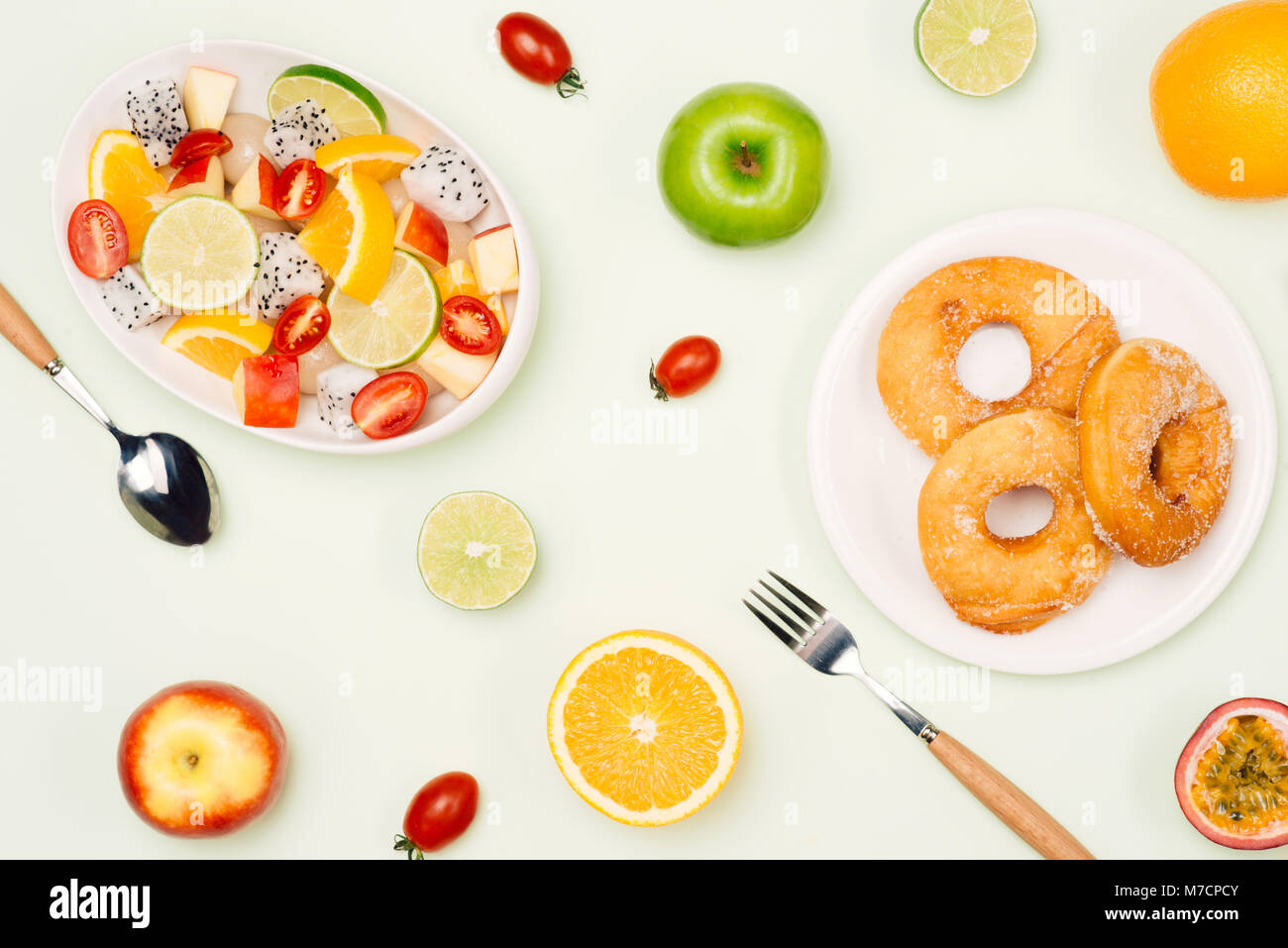 Eating delicious summer tropical fruits and breakfast Stock Photo - Alamy
