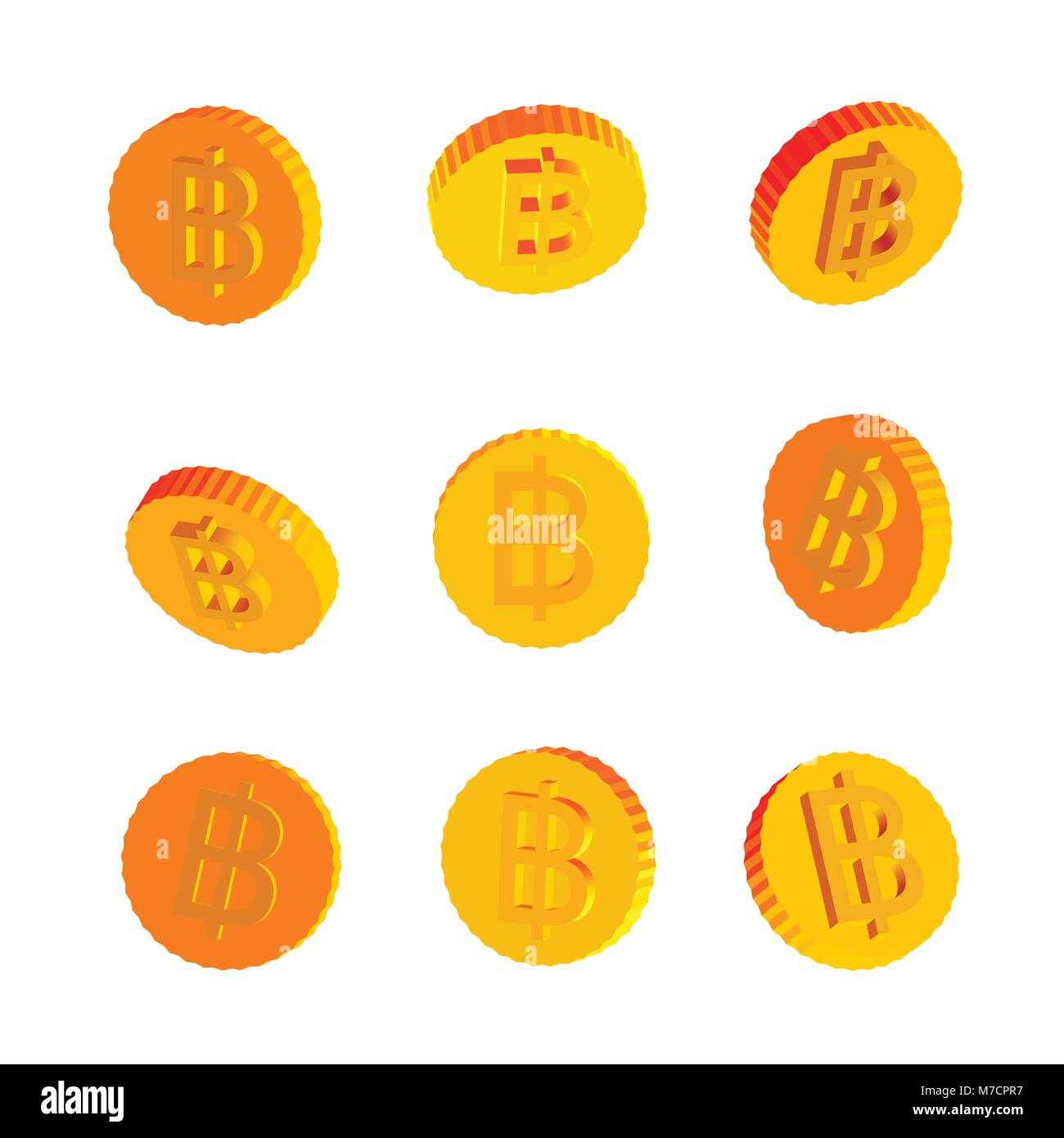 Thai baht coins financial Stock Vector Images - Alamy