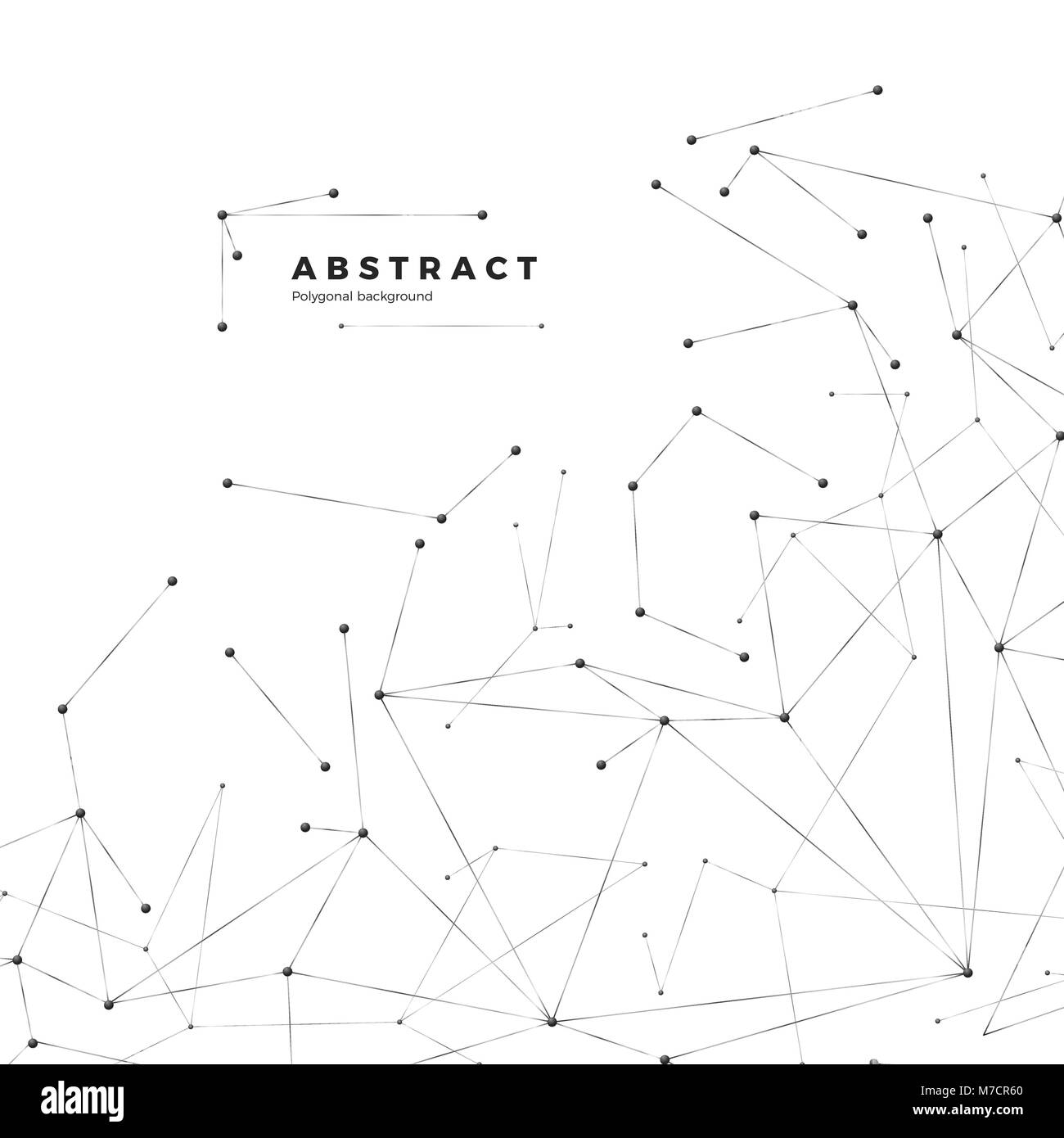 Technology And Science Background Abstract Web And Nodes Plexus Atom Structure Vector