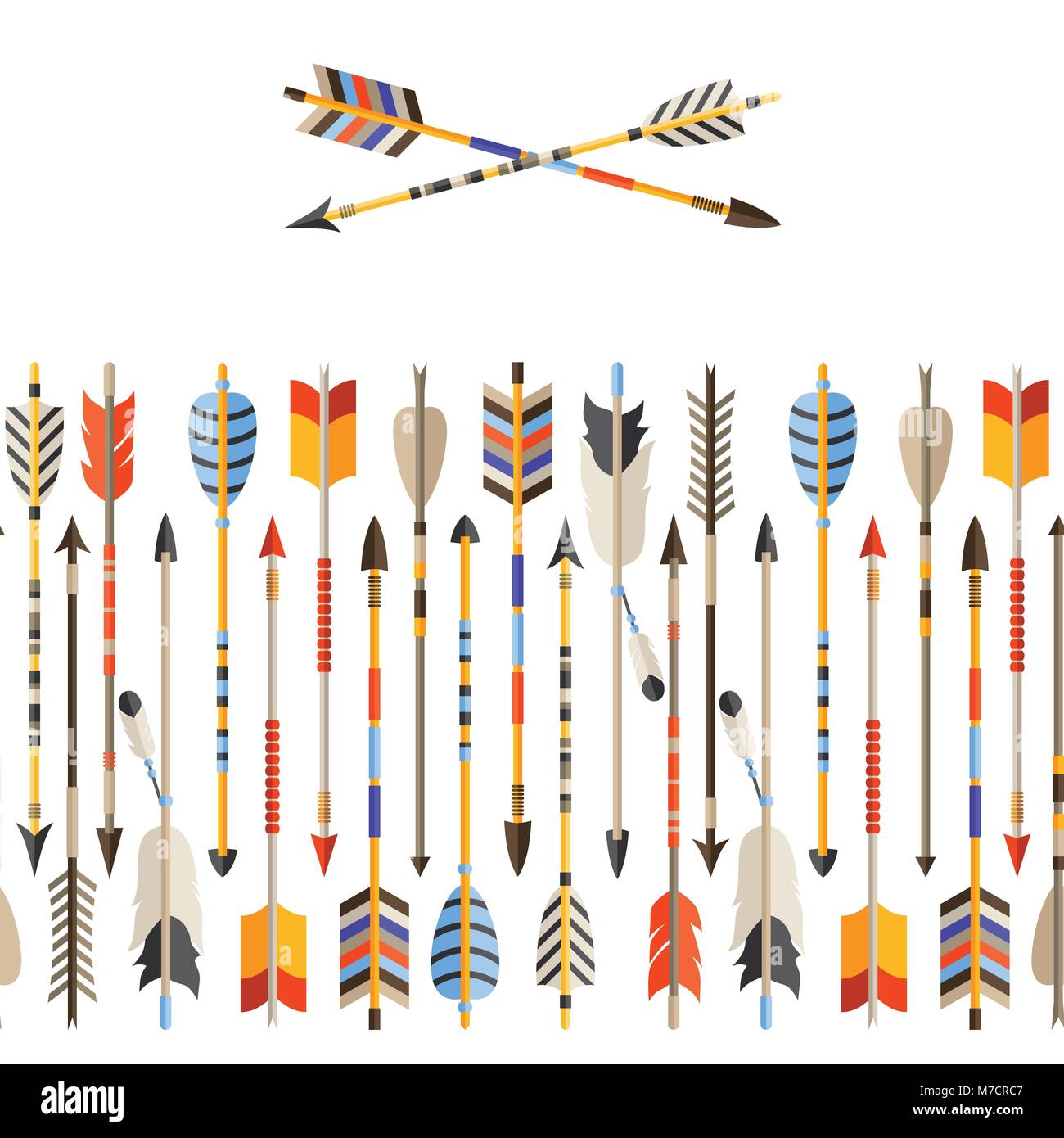 Ethnic seamless pattern with indian arrows in native style Stock Vector ...