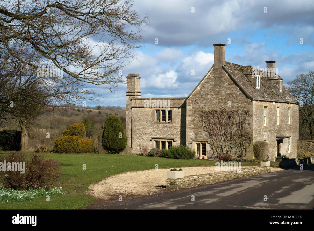 The Cotswold village of Miserden, Gloucestershire, England UK Stock ...
