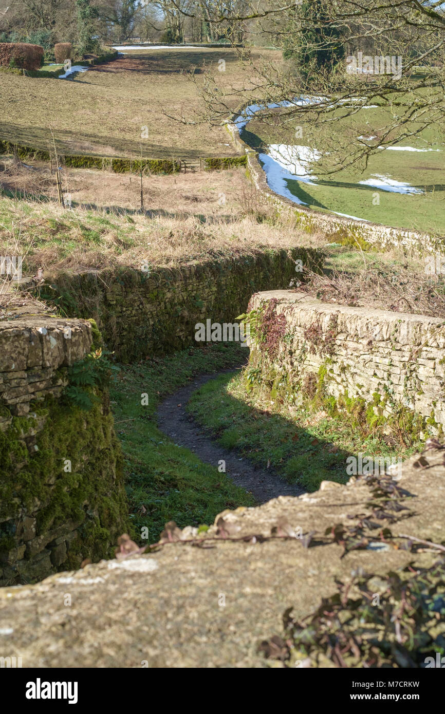 The Cotswold village of Miserden, Gloucestershire, England UK Stock ...