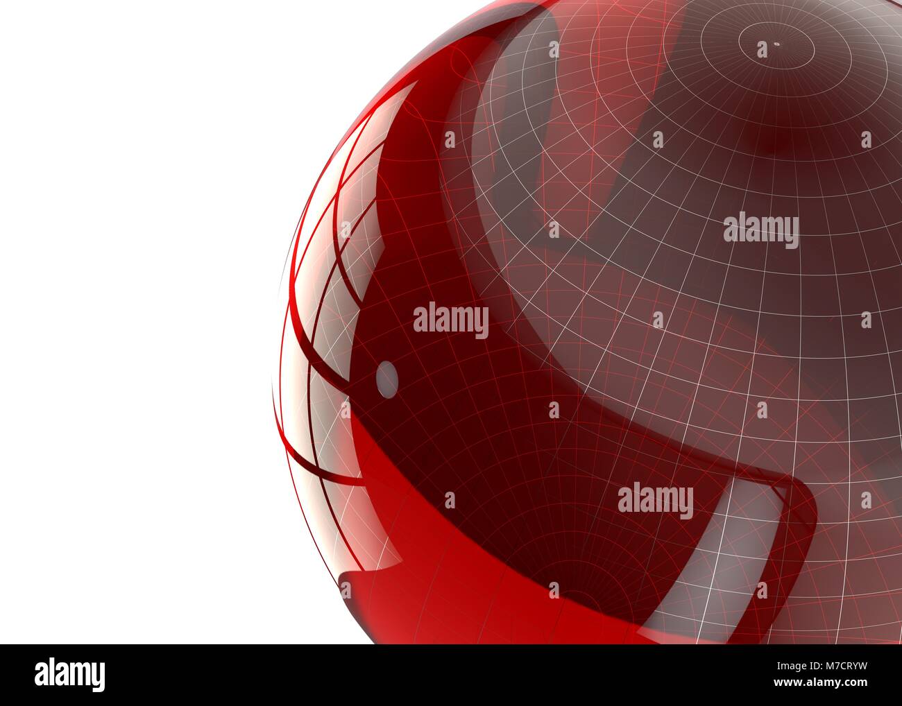 Abstract futuristic background red glass geometric shapes. Isolated ...