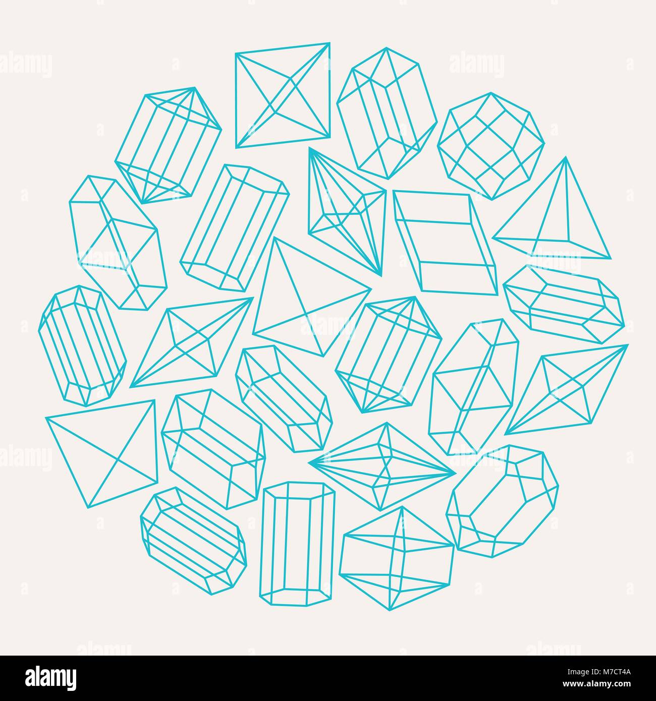 Abstract background with geometric crystals and minerals Stock Vector ...